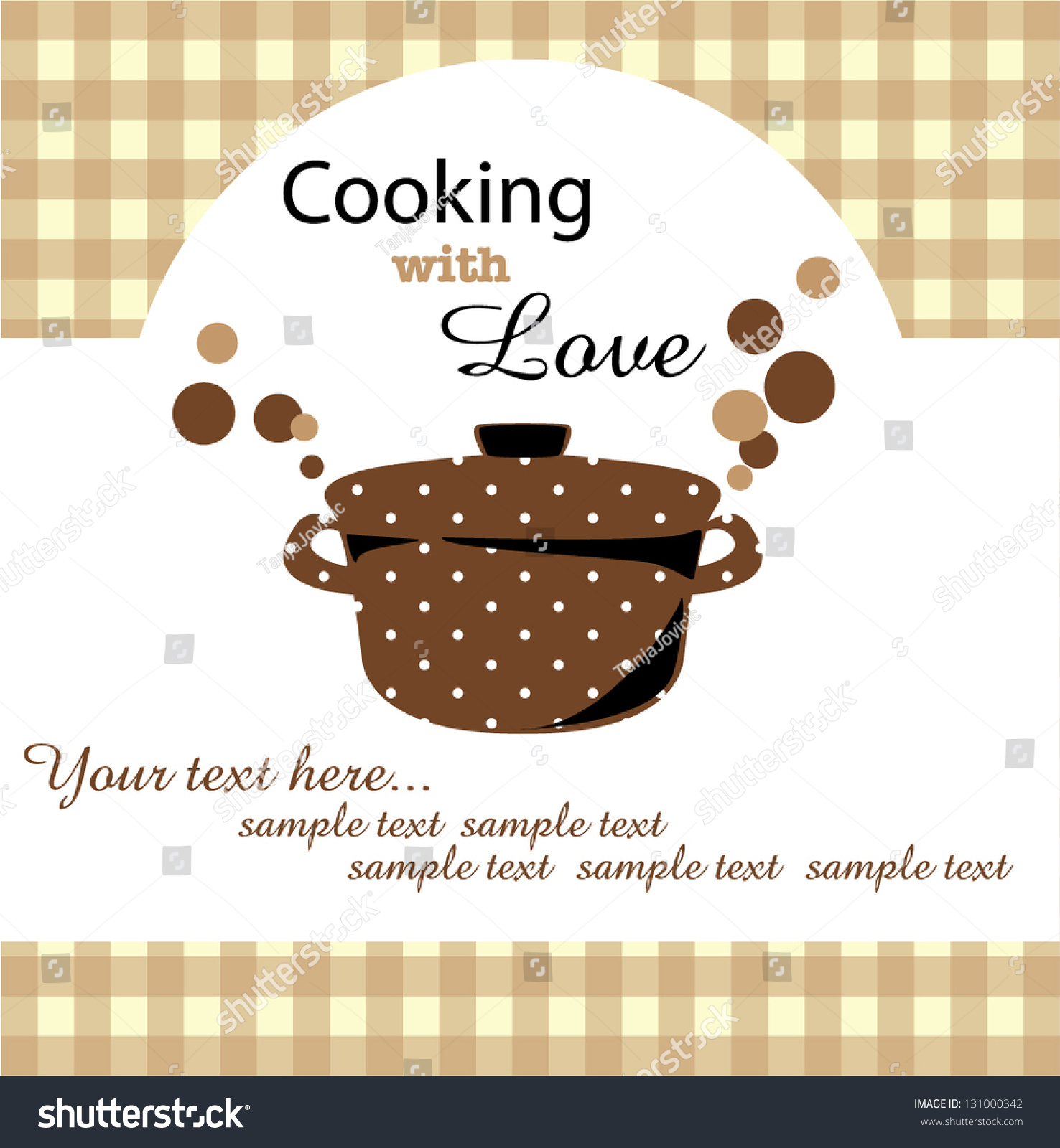 Recipe Card Vector Illustration Stock Vector (Royalty Free) 131000342