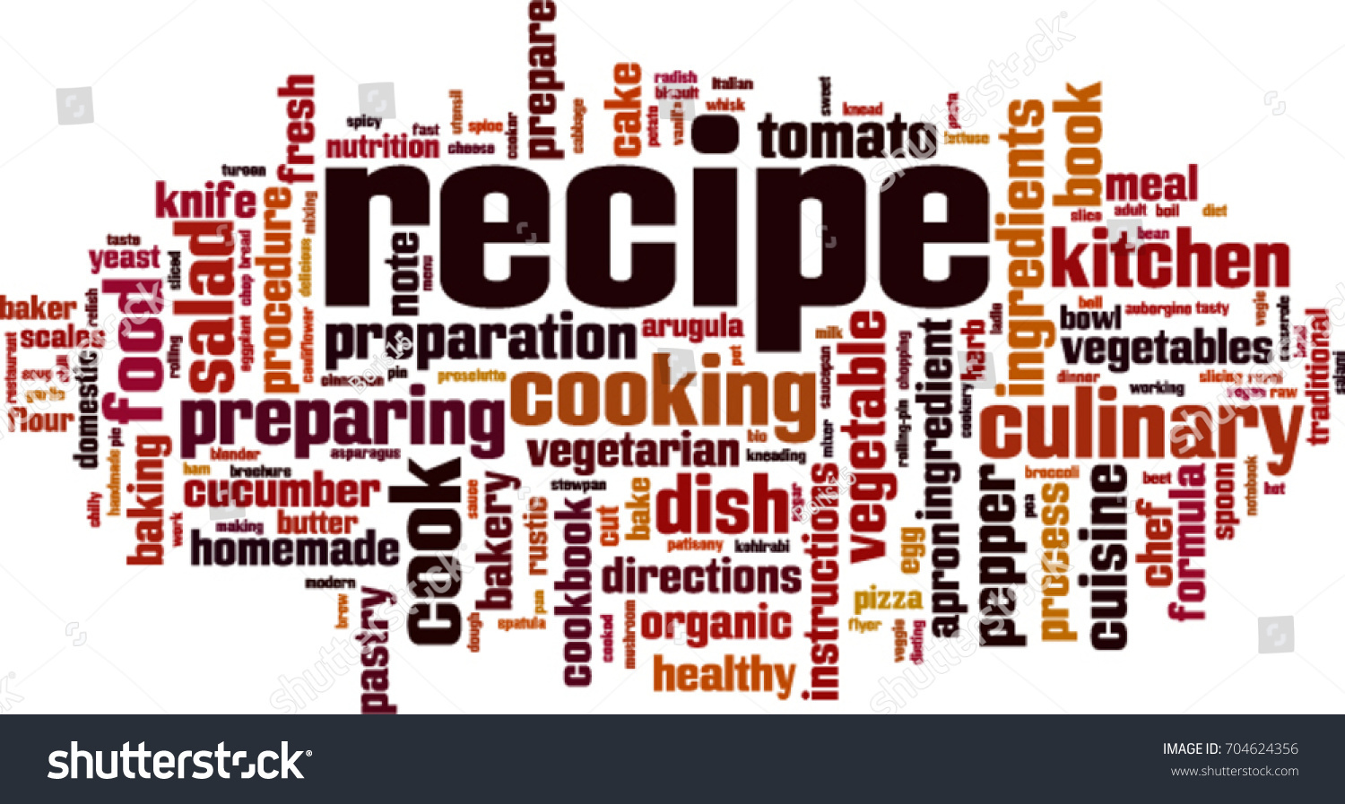 Recipe Word Cloud Concept Vector Illustration Stock Vector (Royalty ...