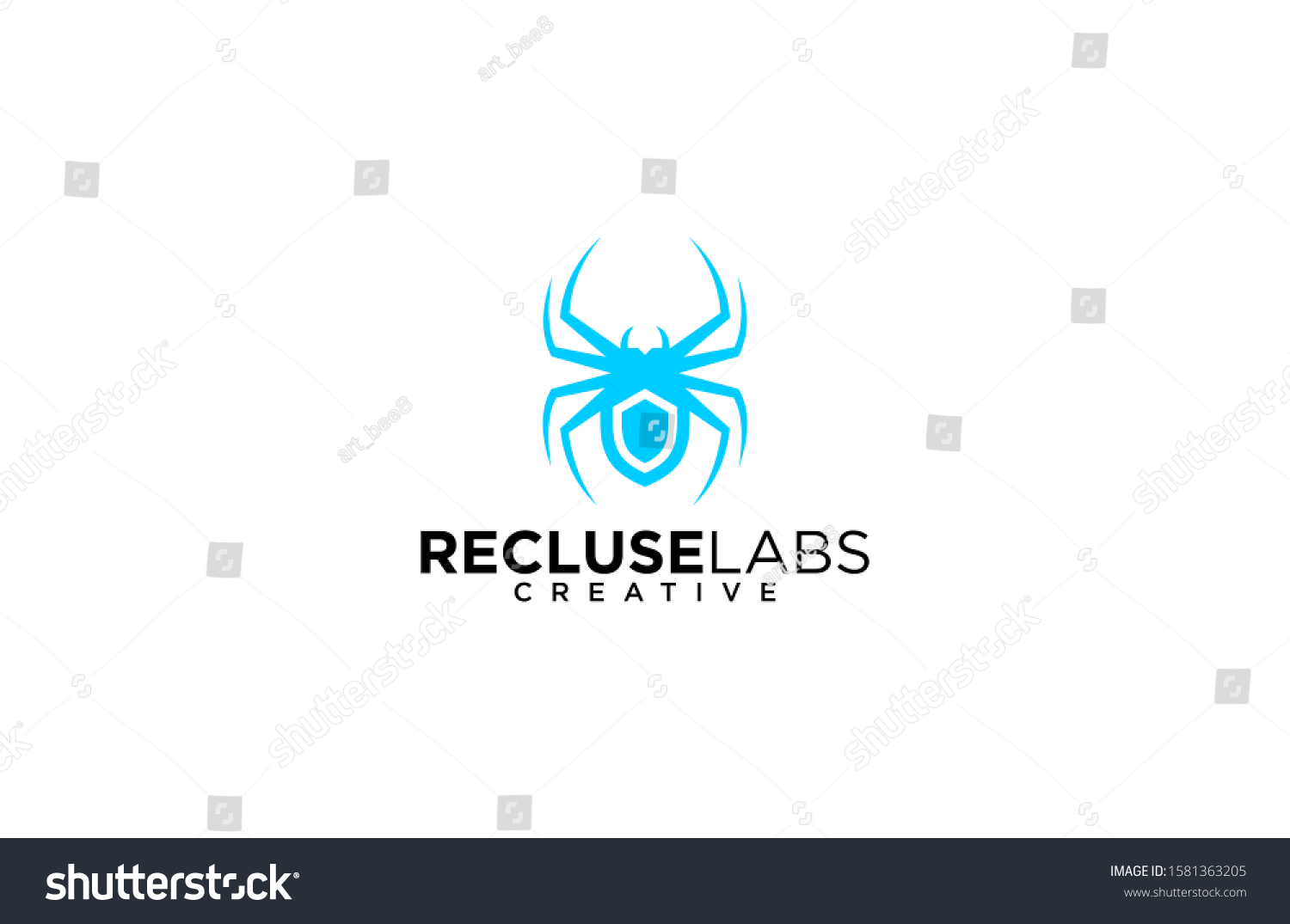 Recluse Shield Logo Design Vector Stock Vector (Royalty Free ...
