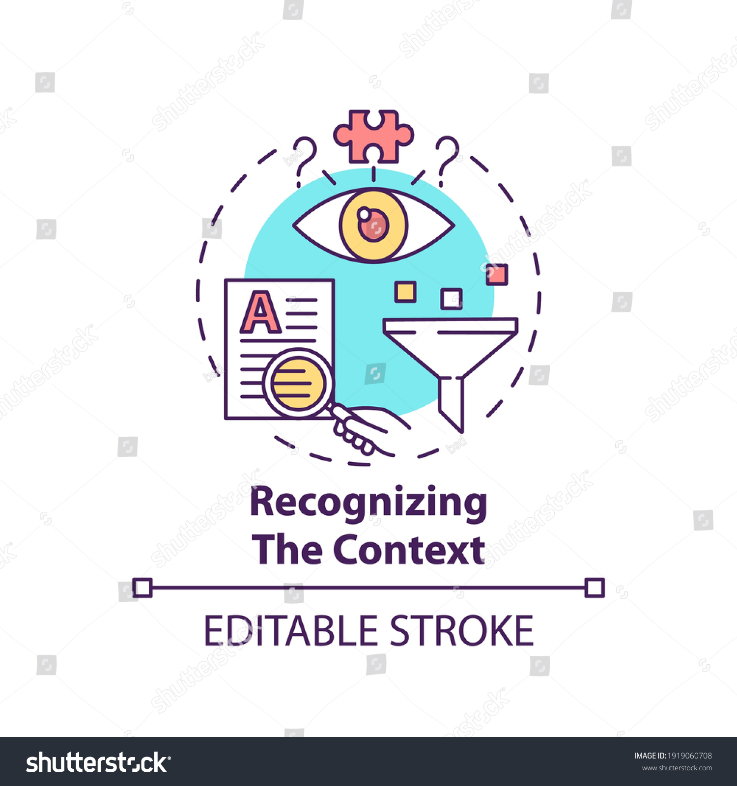 Recognizing Context Concept Icon Media Literacy Stock Vector (Royalty ...