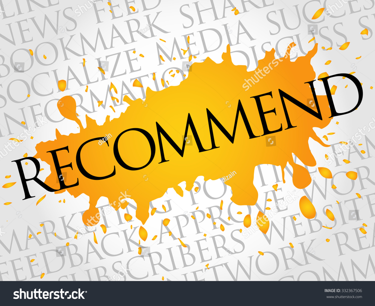 Recommend Word Cloud Business Concept Stock Vector (Royalty Free ...