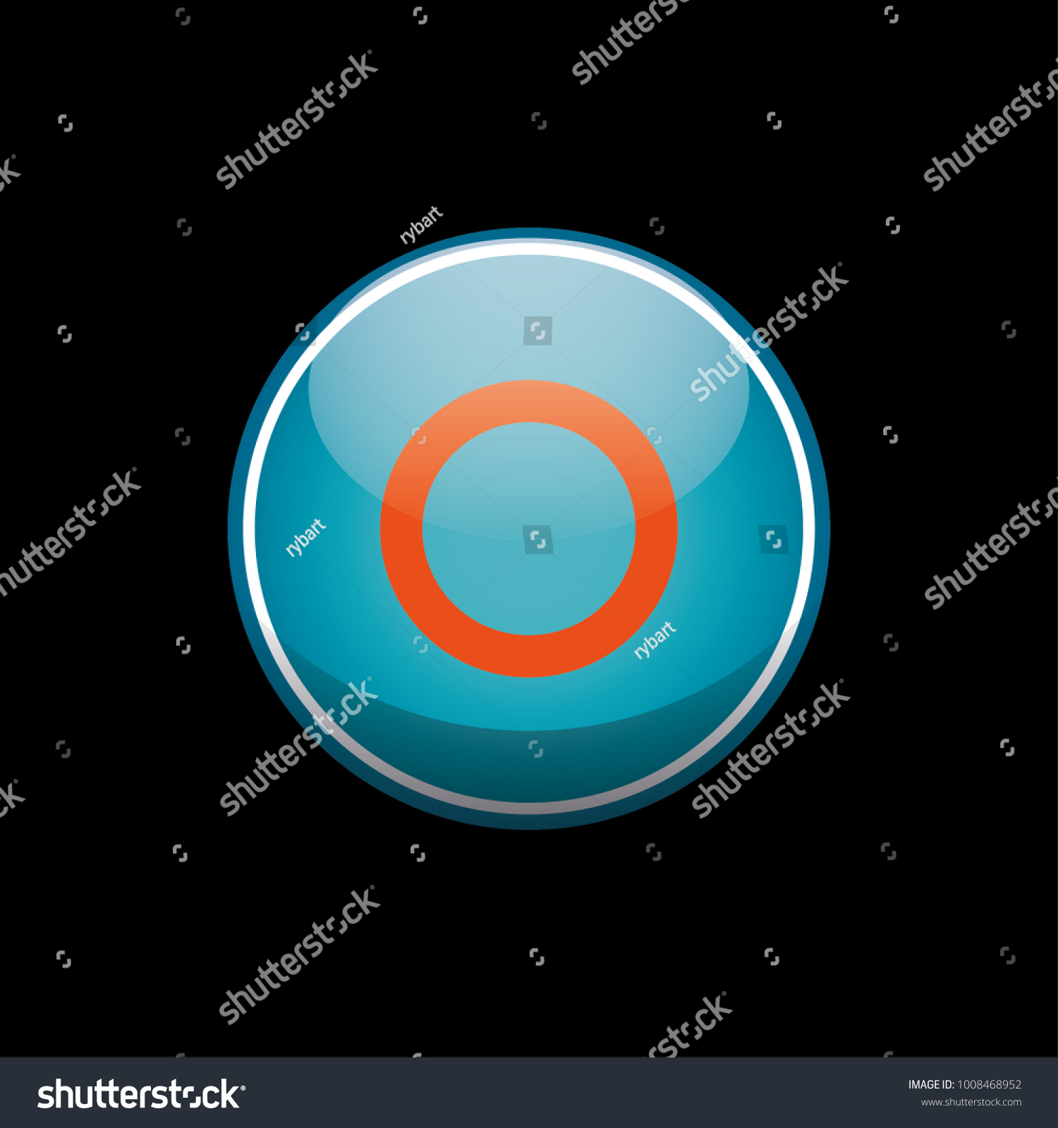 Record Blue Red Circle Button Icon Stock Vector (Royalty Free ...