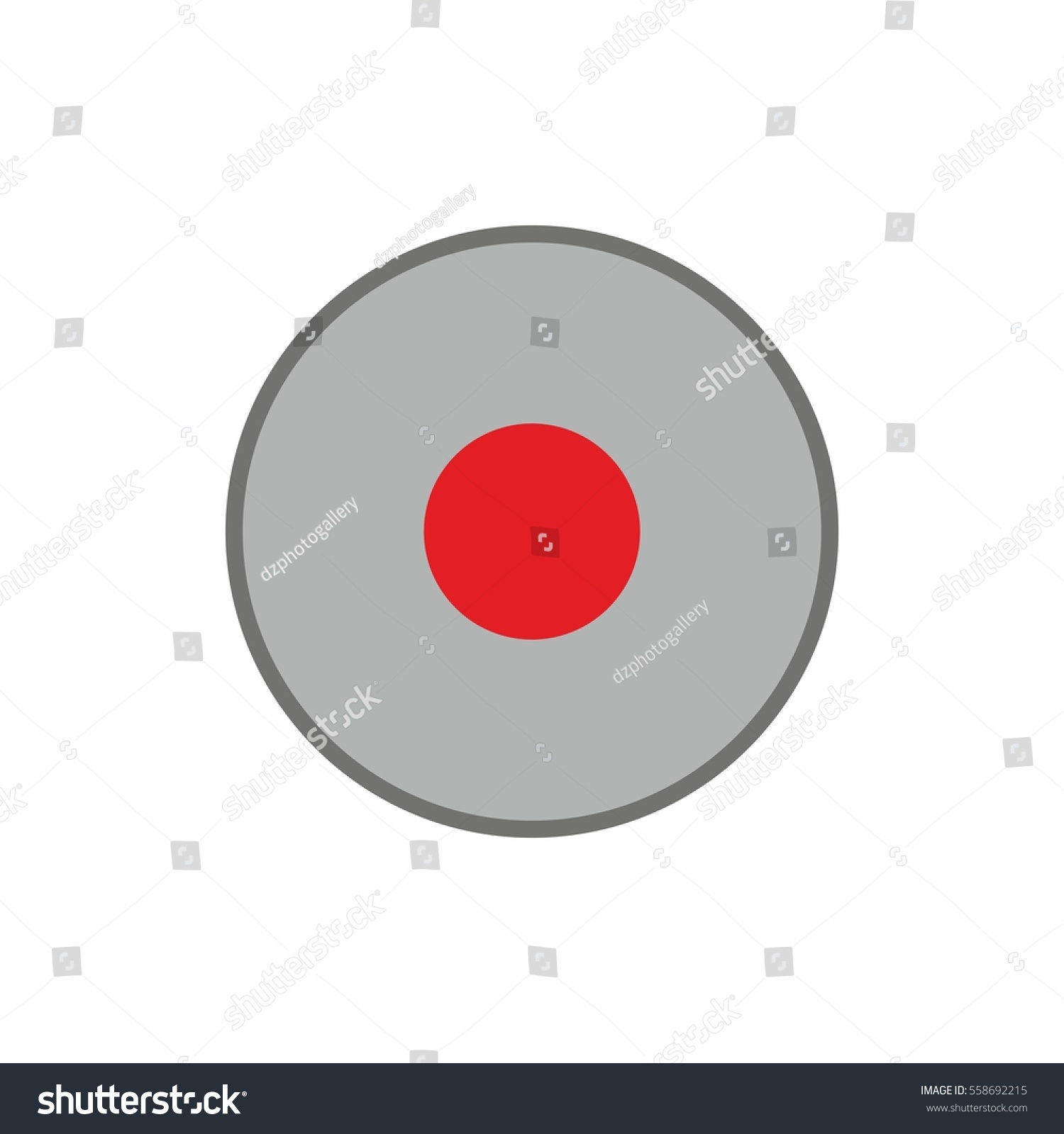 Record Button Icon Vector Design Isolated Stock Vector (Royalty Free ...