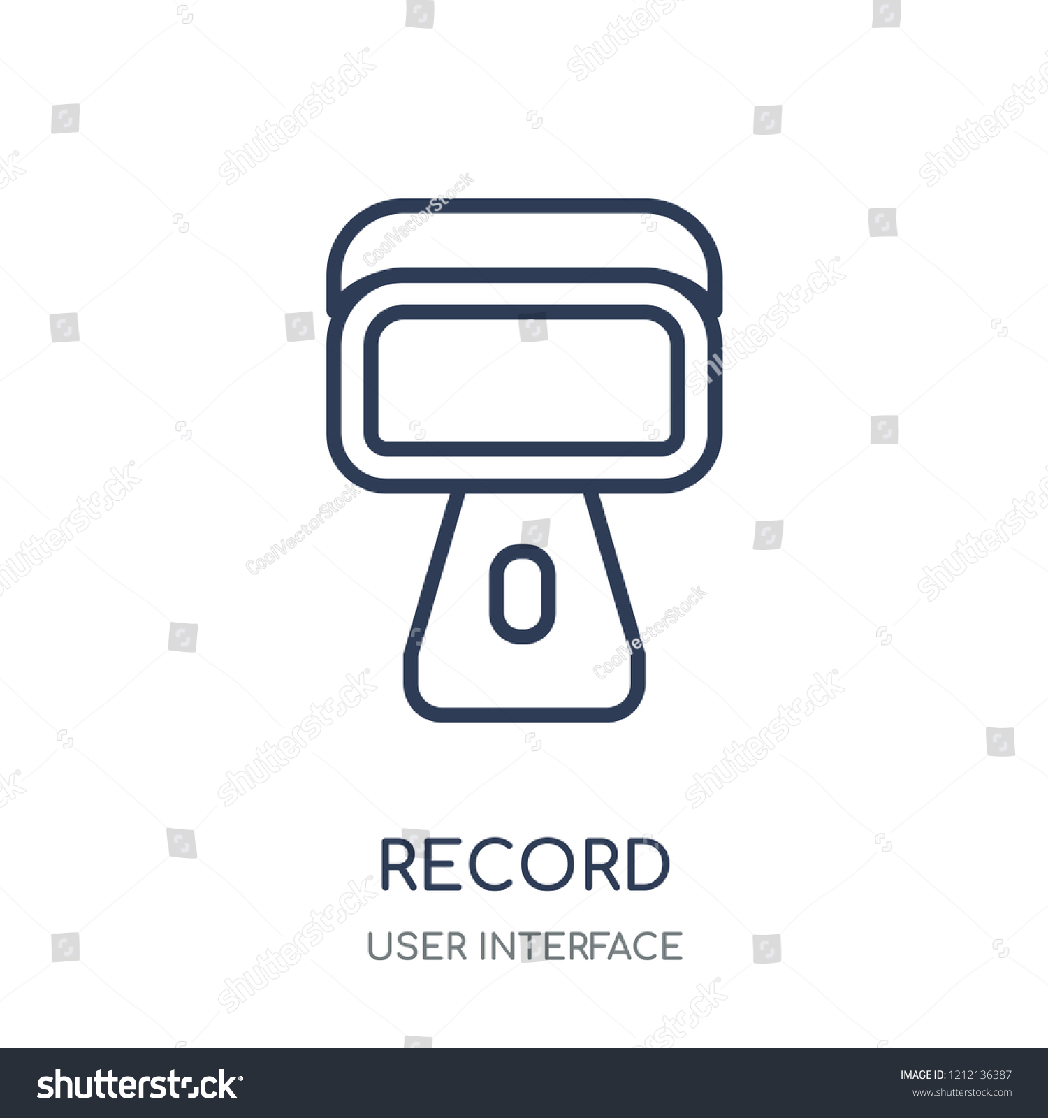 Record Icon Record Linear Symbol Design Stock Vector (Royalty Free ...