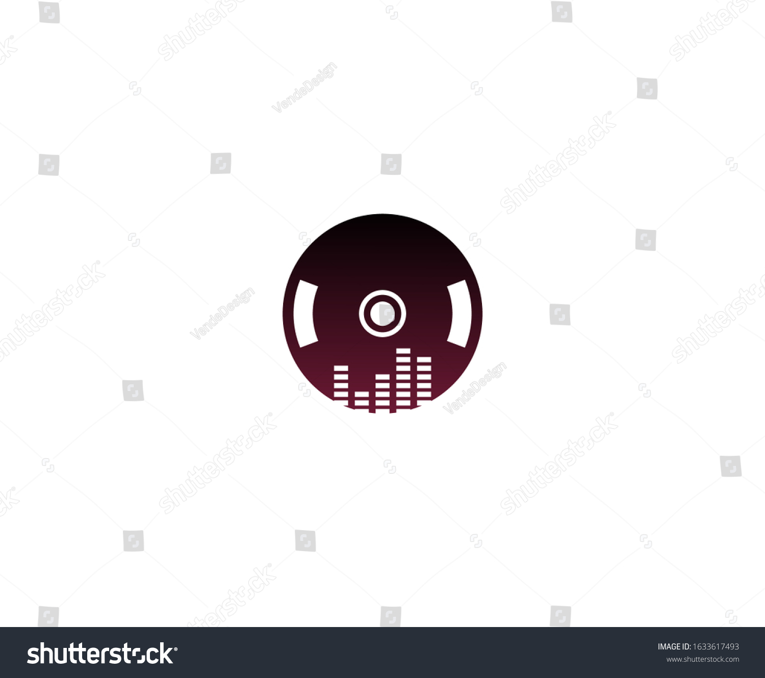 Record Logo Dj Sound Vector Stock Vector (Royalty Free) 1633617493