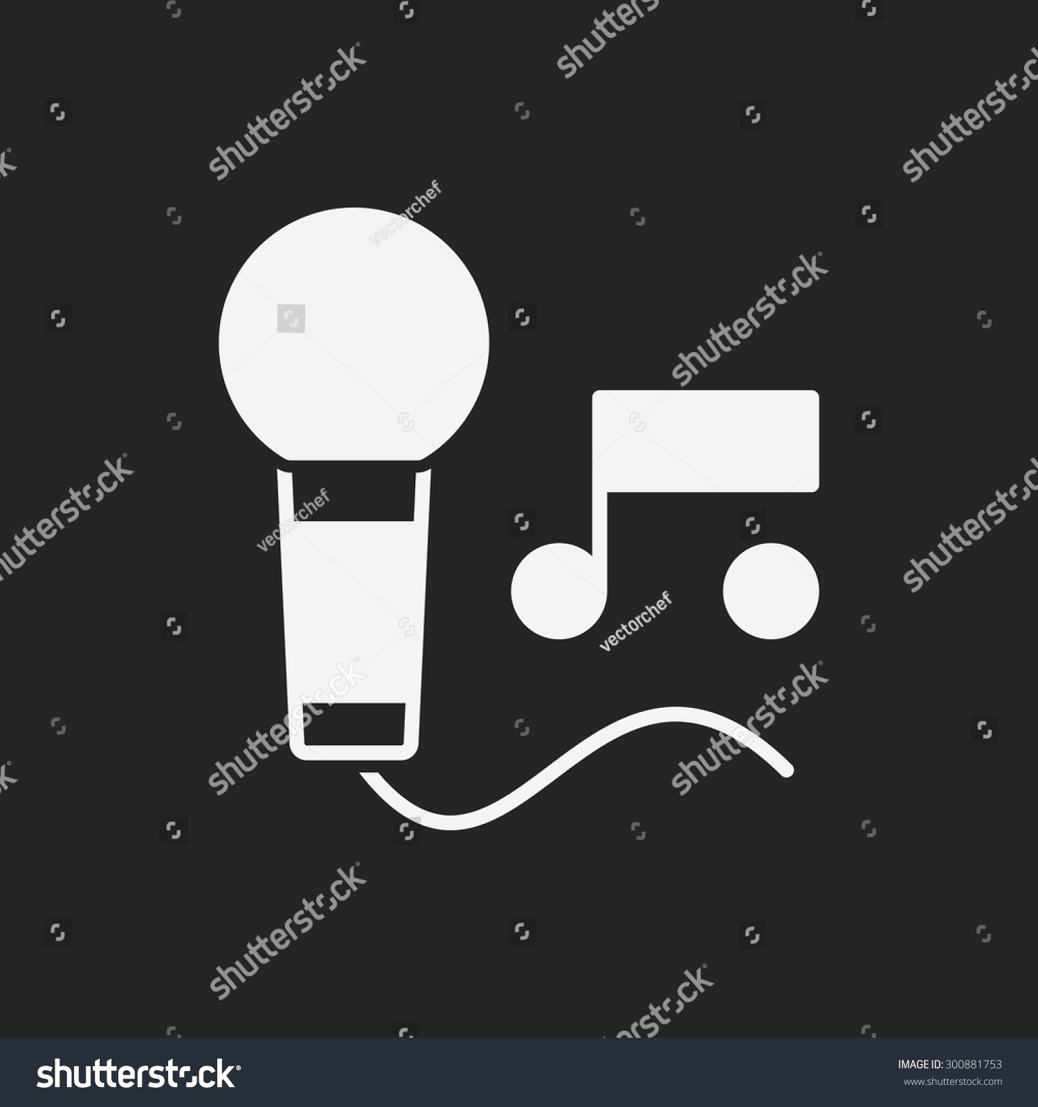 Record Microphone Icon Stock Vector (Royalty Free) 300881753 | Shutterstock