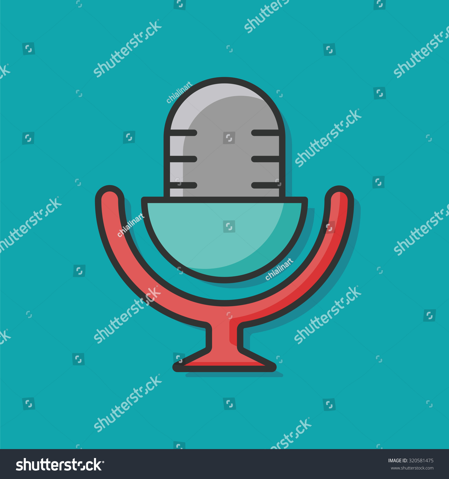 Record Microphone Icon Stock Vector (Royalty Free) 320581475 | Shutterstock