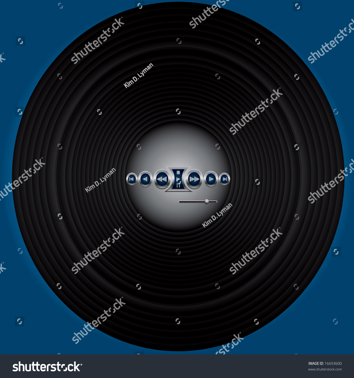 Record Woofer Audio Buttonsvector Stock Vector (Royalty Free) 16693600 ...