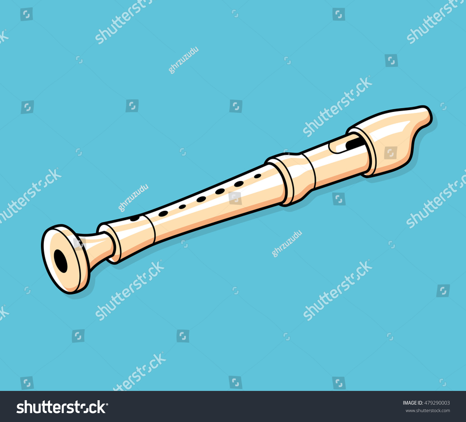 Recorder Flute Vector Icon Stock Vector (Royalty Free) 479290003 ...