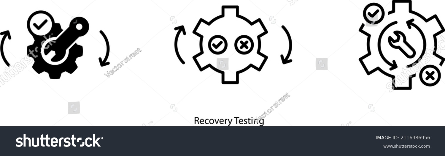 Recovery Testing Icon Vector Illustration Stock Vector (Royalty Free ...
