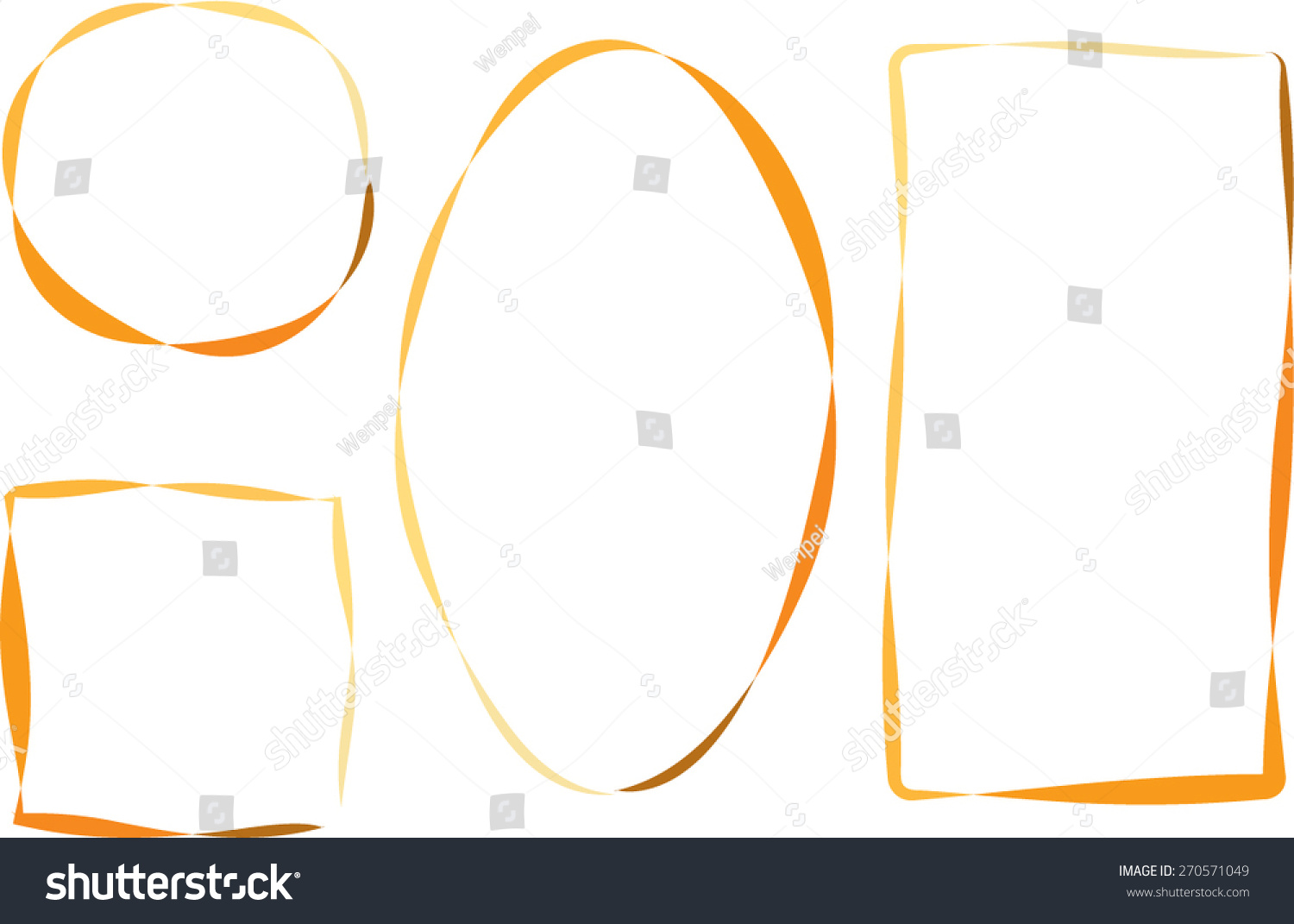 Rectangle Oval Circle Square Frame Stock Vector (Royalty Free ...