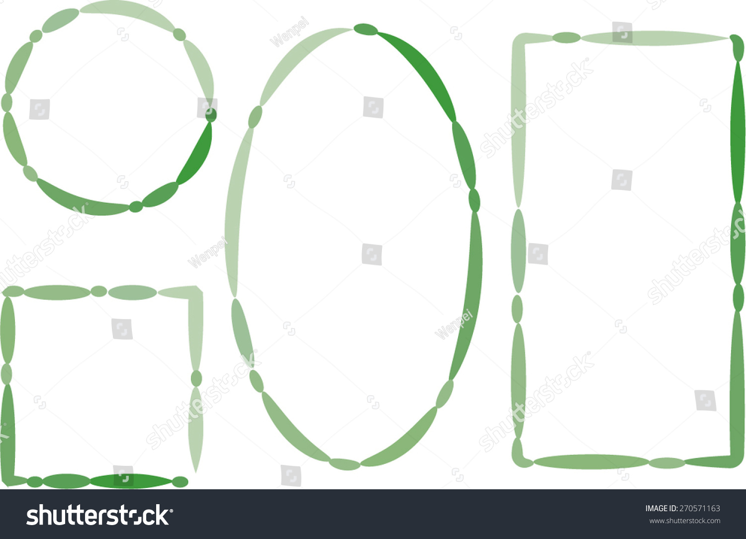 Rectangle Oval Circle Square Frame: vector de stock (libre de regalías ...