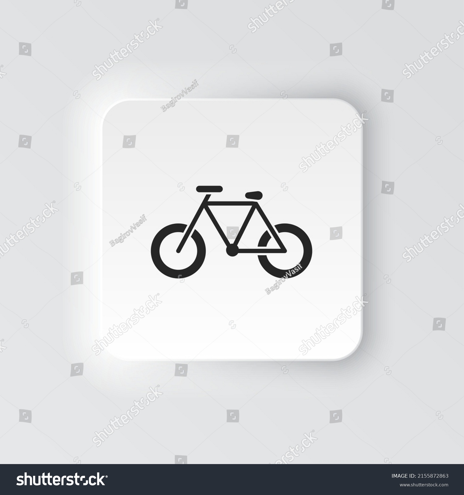 Rectangle Button Icon Bike Button Banner Stock Vector (Royalty Free ...