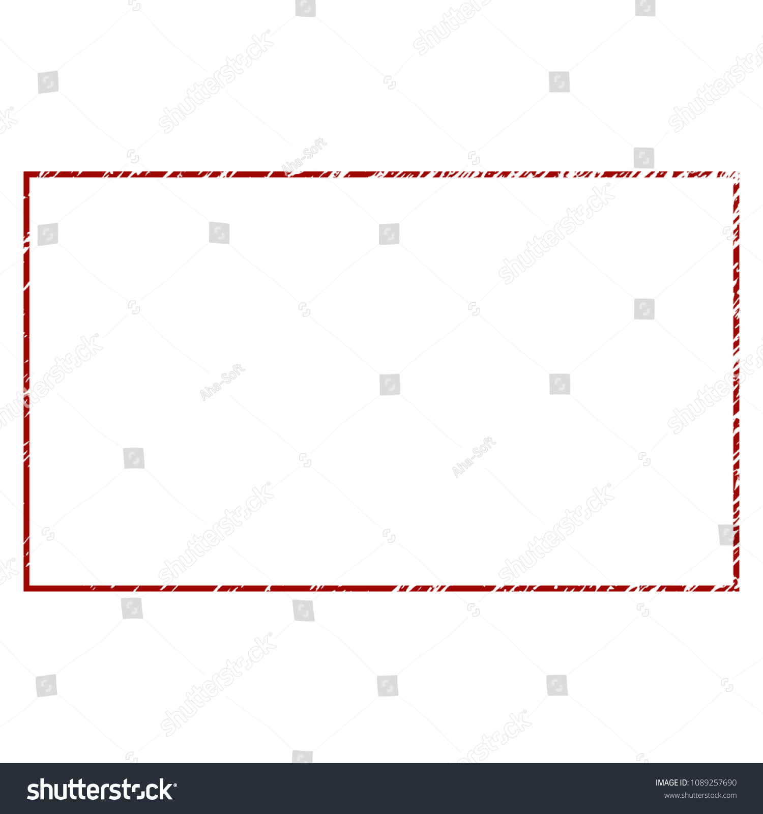 Rectangle Frame Grunge Textured Template Vector Stock Vector (Royalty ...