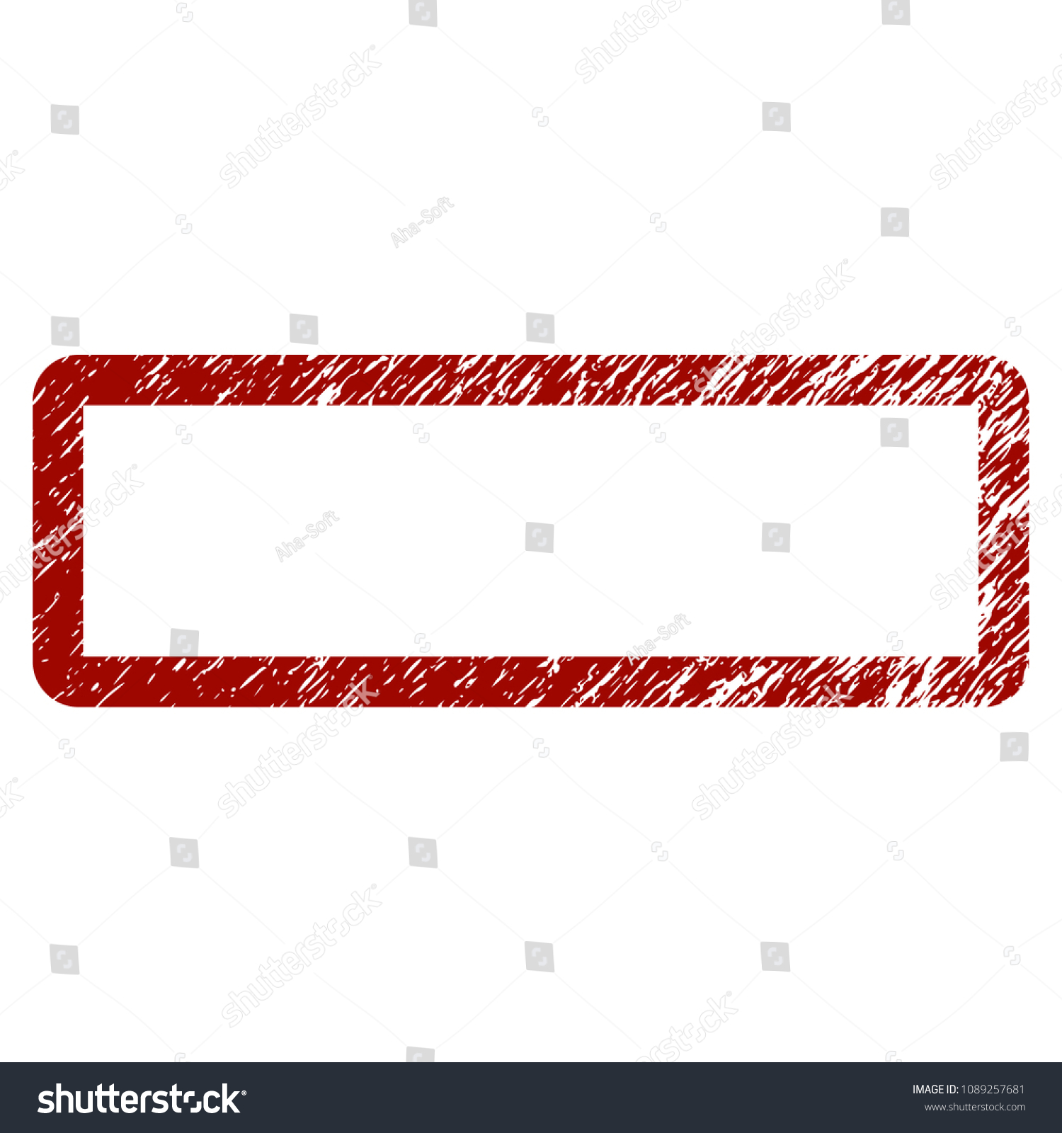 Rectangle Frame Grunge Textured Template Vector Stock Vector (Royalty ...
