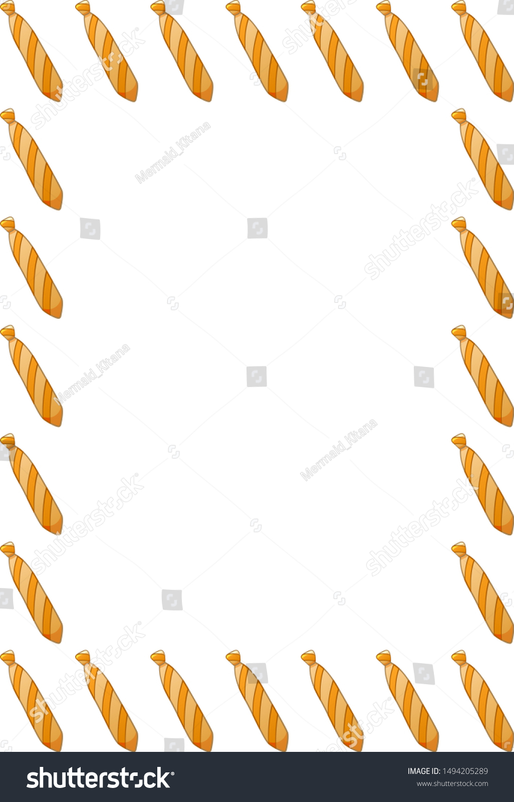 Rectangle Frame Ties On White Background Stock Vector (Royalty Free ...
