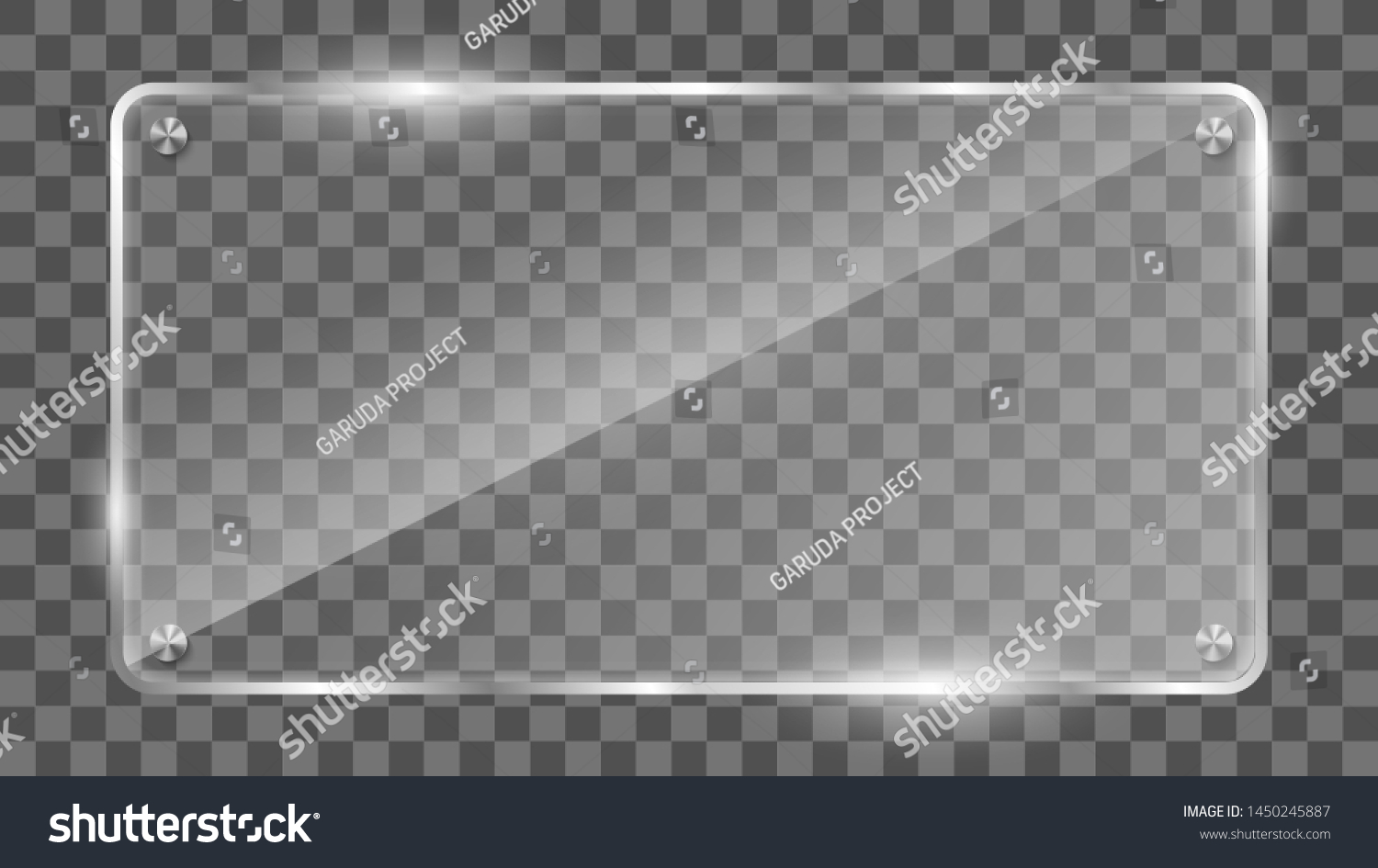 Rectangle Glass Frame Vector Reflecting Glass: เวกเตอร์สต็อก (ปลอดค่า ...