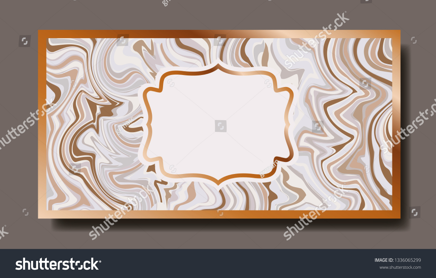 Rectangle Golden Victorian Frame Marble Texture Stock Vector (Royalty ...
