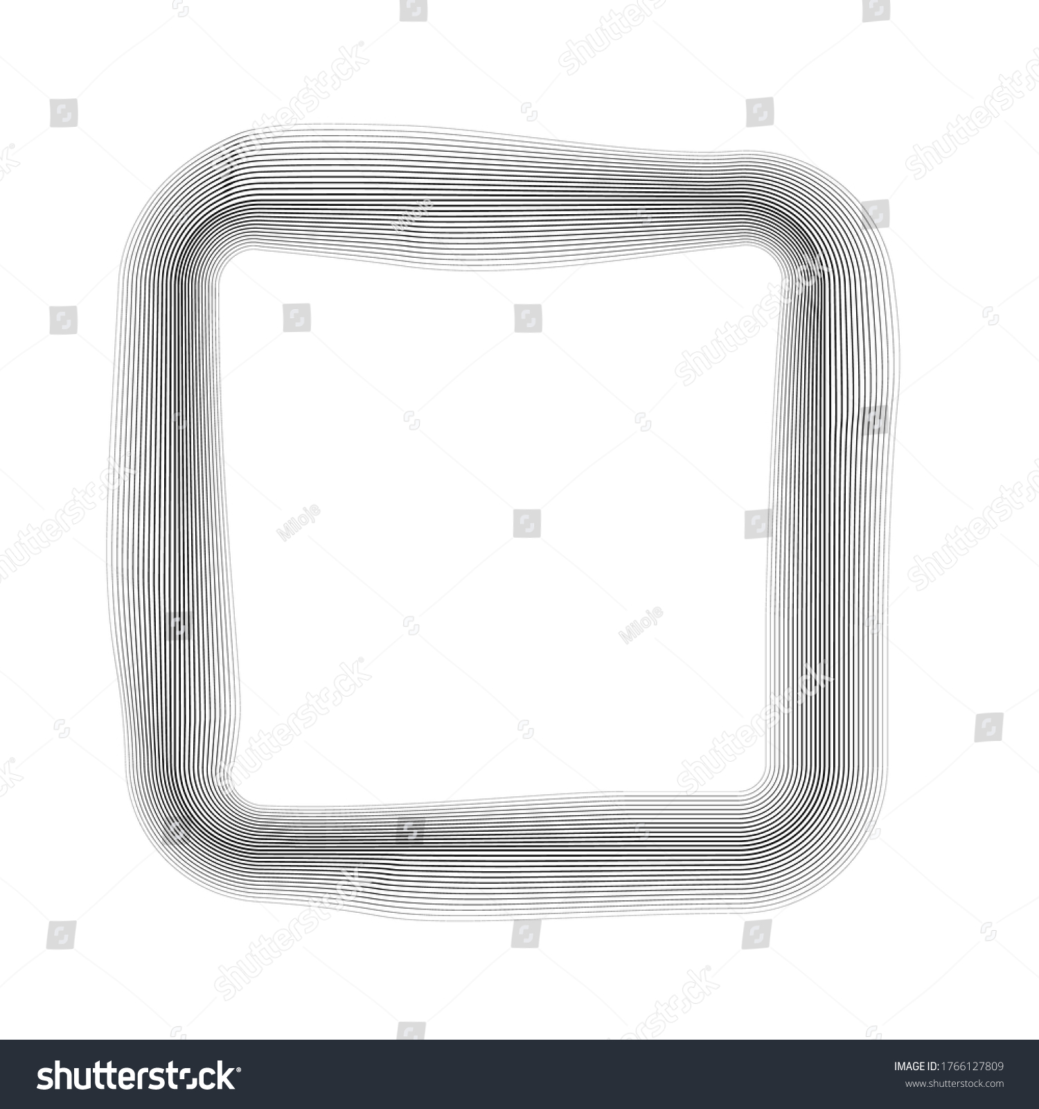 Rectangle Logo Flow Lines Square Rounded Stock Vector (Royalty Free ...