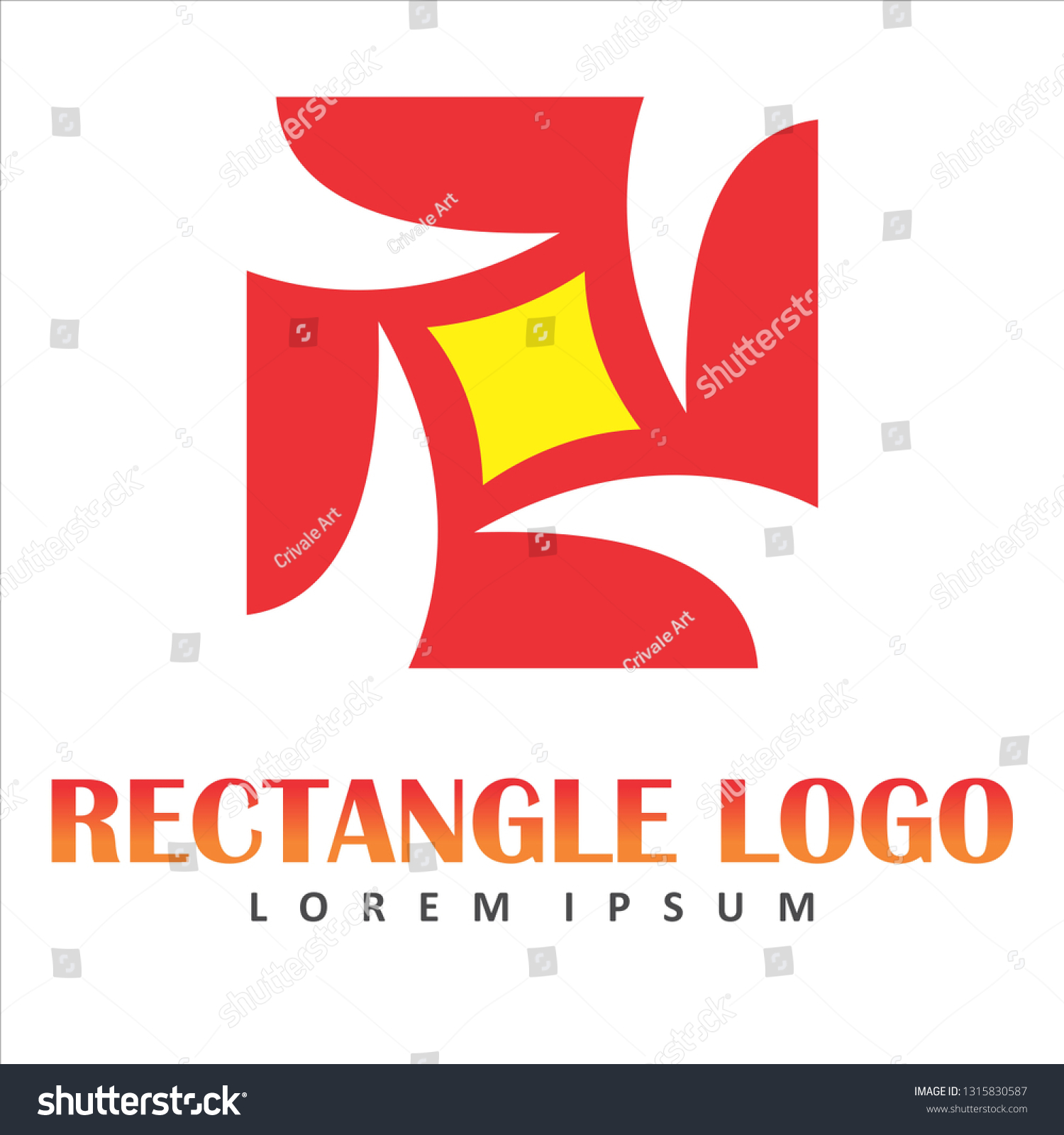 Rectangleshaped Logo Commercial Use Stock Vector (Royalty Free ...