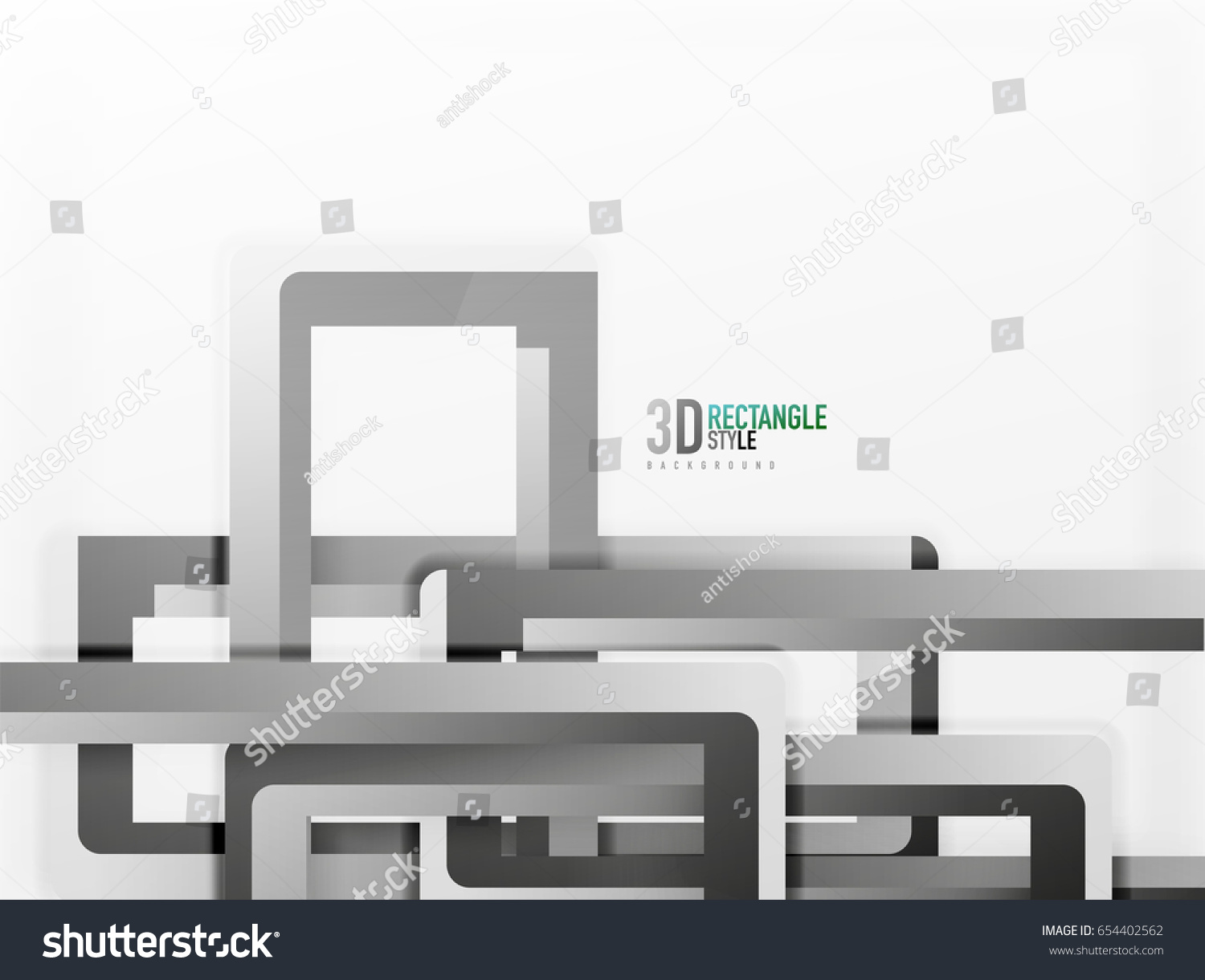 Rectangle Tube Elements Vector 3d Background Stock Vector (Royalty Free ...