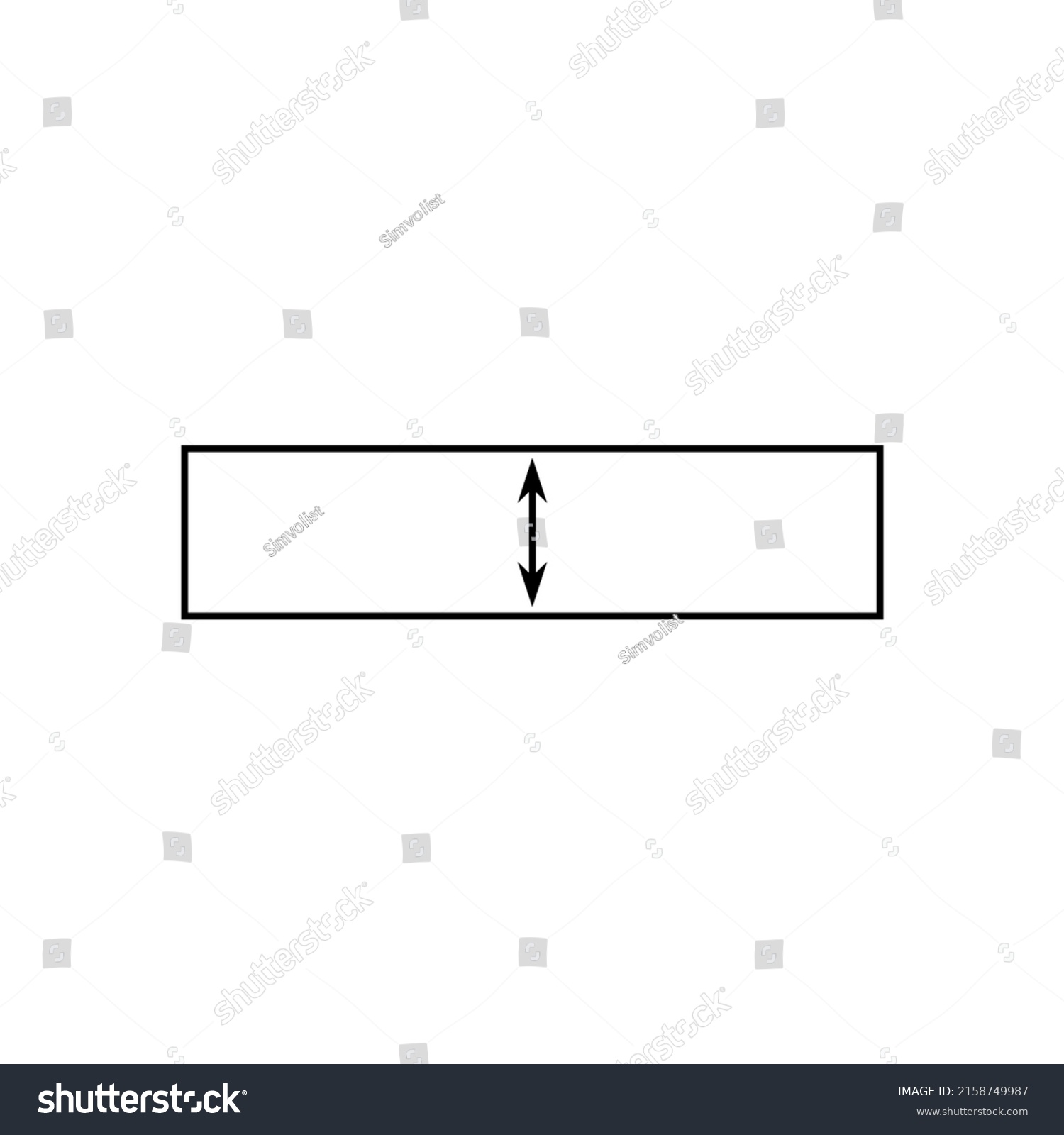 Rectangle Double Arrow Inside Vector Drawing Stock Vector (Royalty Free ...