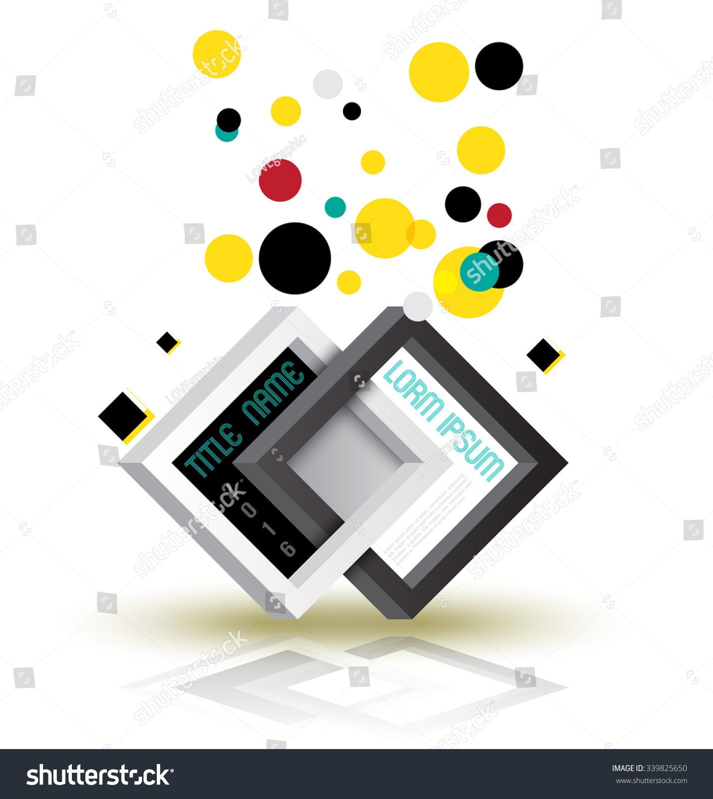 Rectangles Intersect Circle Color Vector Illustration Stock Vector ...