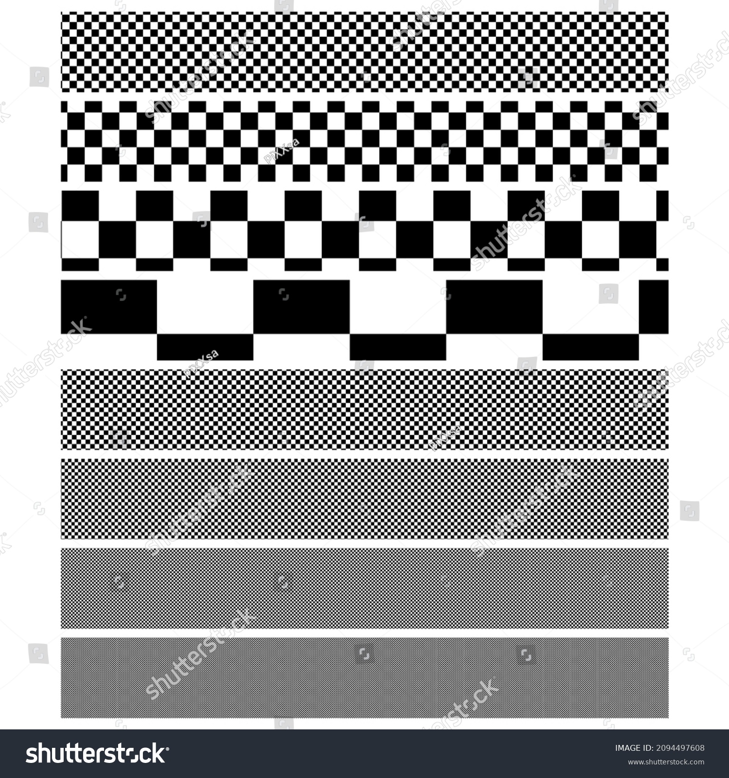 Rectangles Checkered Chequered Fill Different Density Stock Vector ...