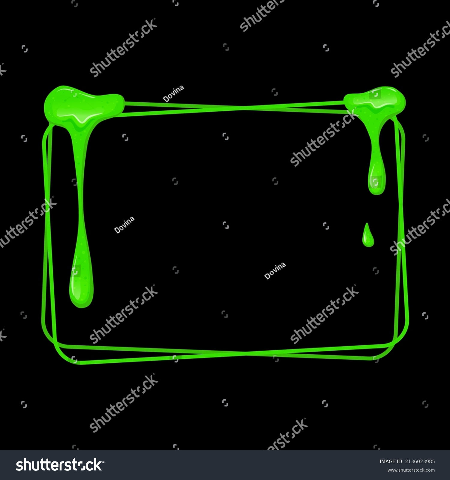 Rectangular Horizontal Frame Flowing Green Slime Stock Vector (Royalty ...