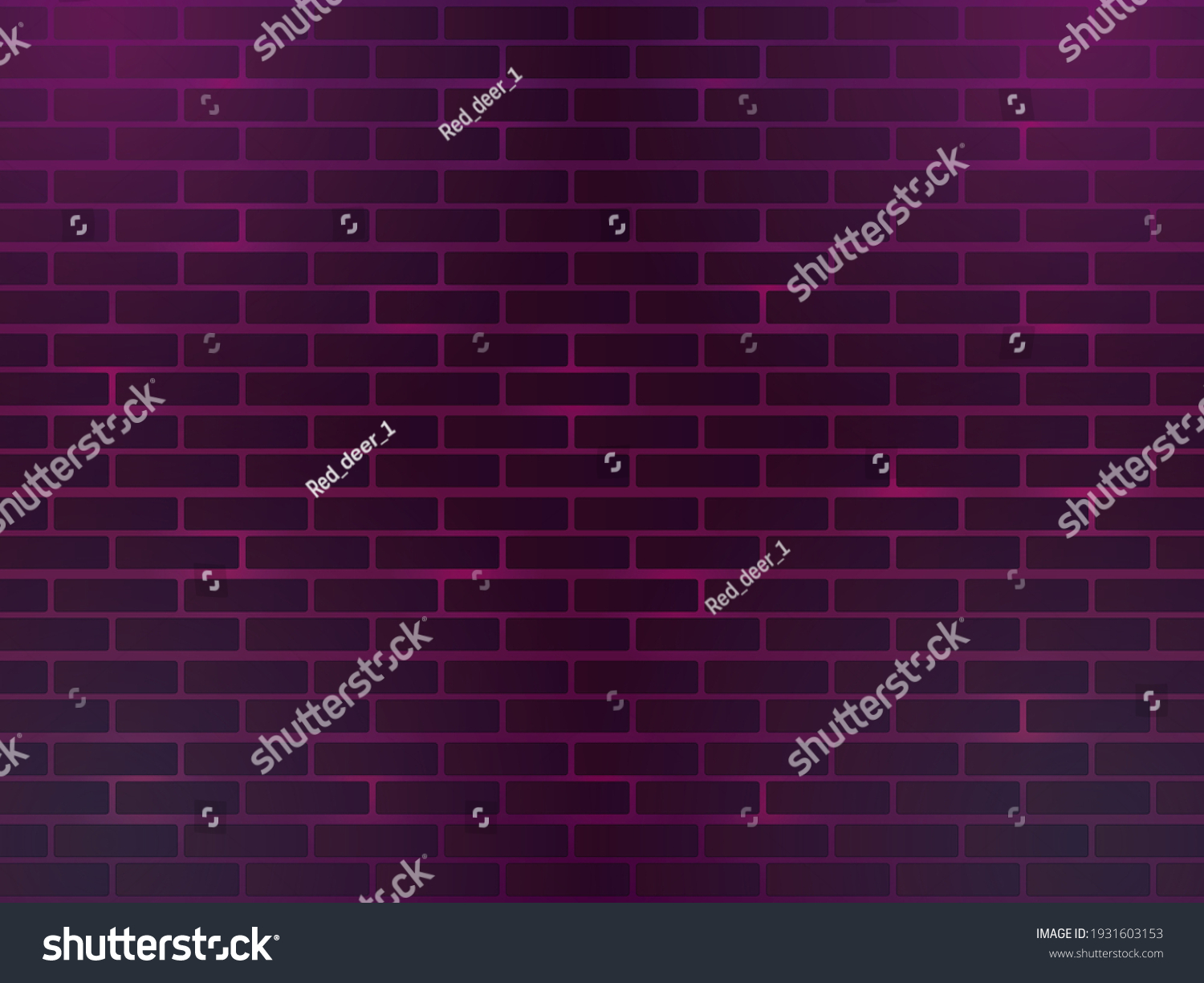 Rectangular Night Background Bricks Suitable Neon Stock Vector (Royalty ...