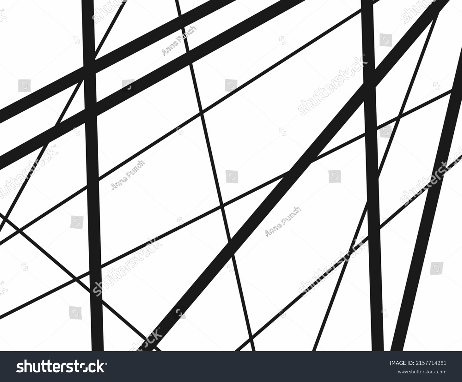 Rectangular Template Chaotic Lines Different Thickness Stock Vector ...