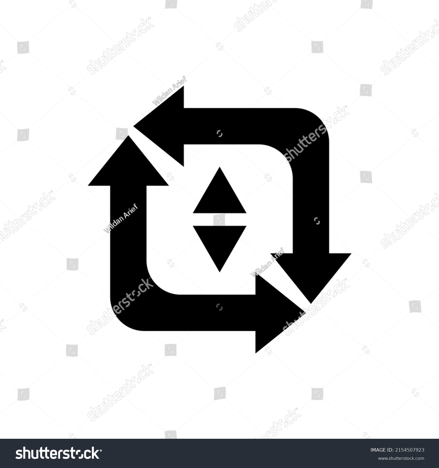 Rectangular Vector Logo Combination Arrows On Stock Vector (Royalty ...