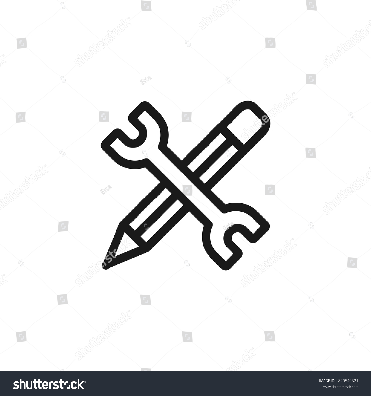 Rectification Icon Design Isolated On White Stock Vector (Royalty Free ...