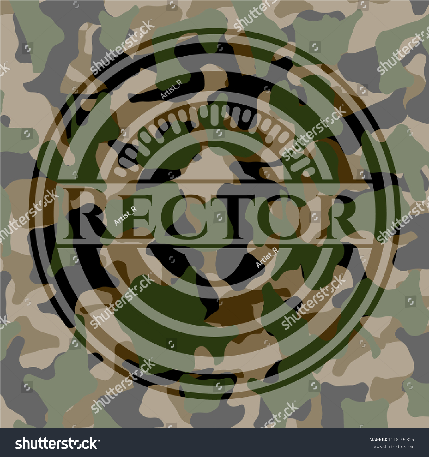 Rector Camouflage Emblem Stock Vector (Royalty Free) 1118104859 ...
