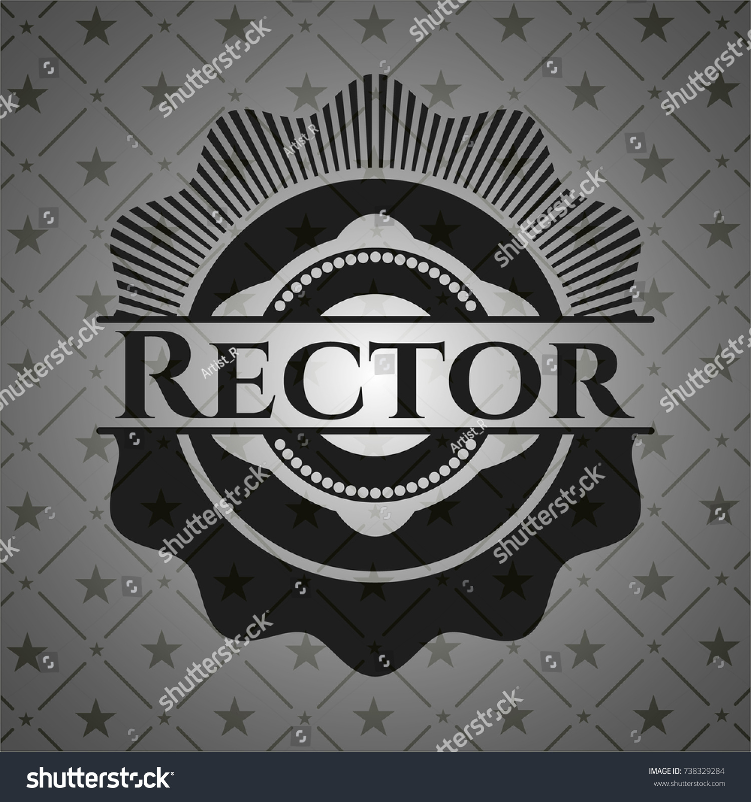 Rector Retro Style Black Emblem Stock Vector (Royalty Free) 738329284 ...