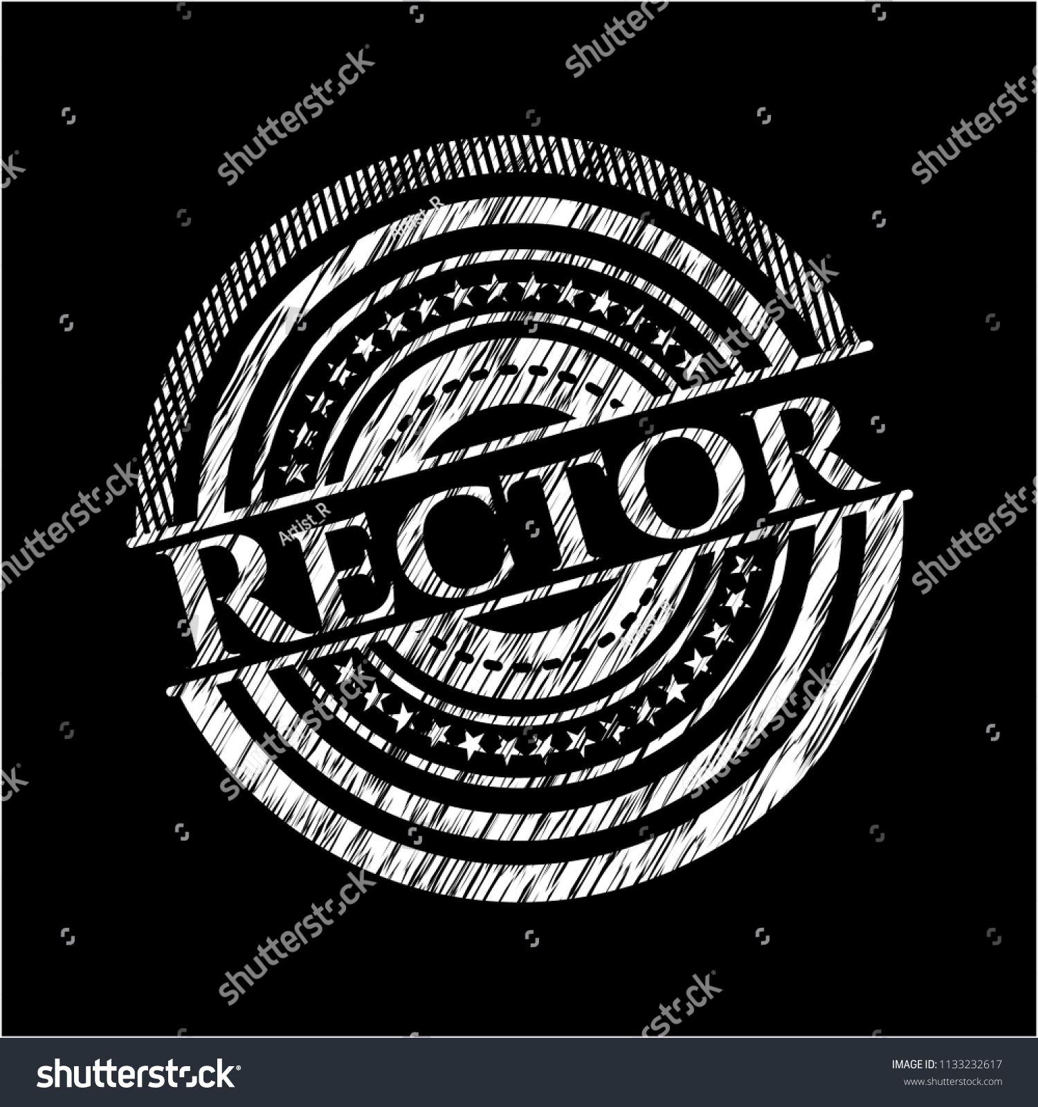 Rector Written Chalkboard Texture Stock Vector (Royalty Free ...