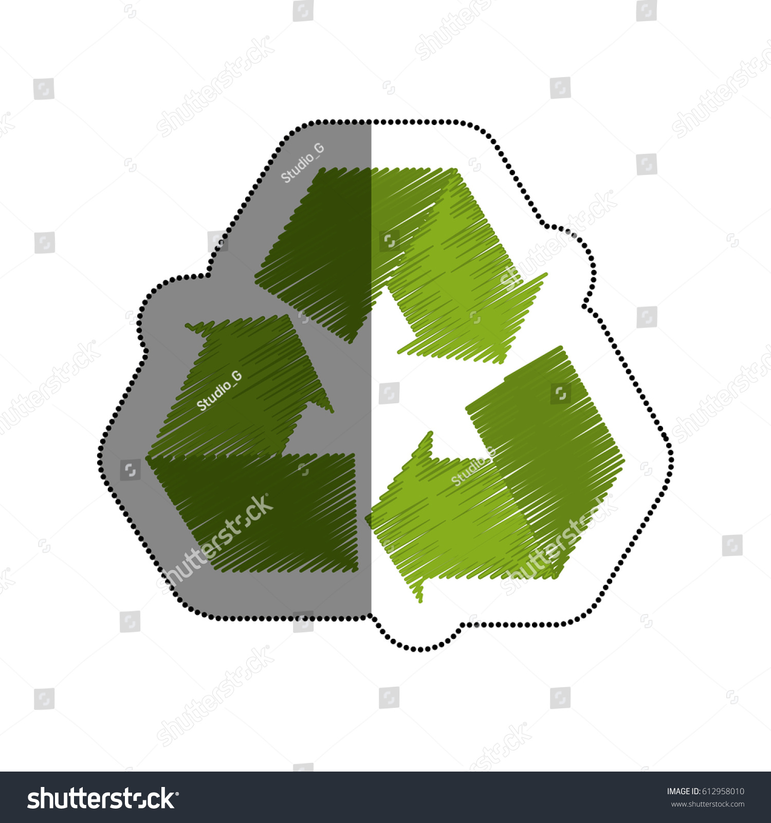 Recycle Arrows Symbol Icon Stock Vector (Royalty Free) 612958010 ...