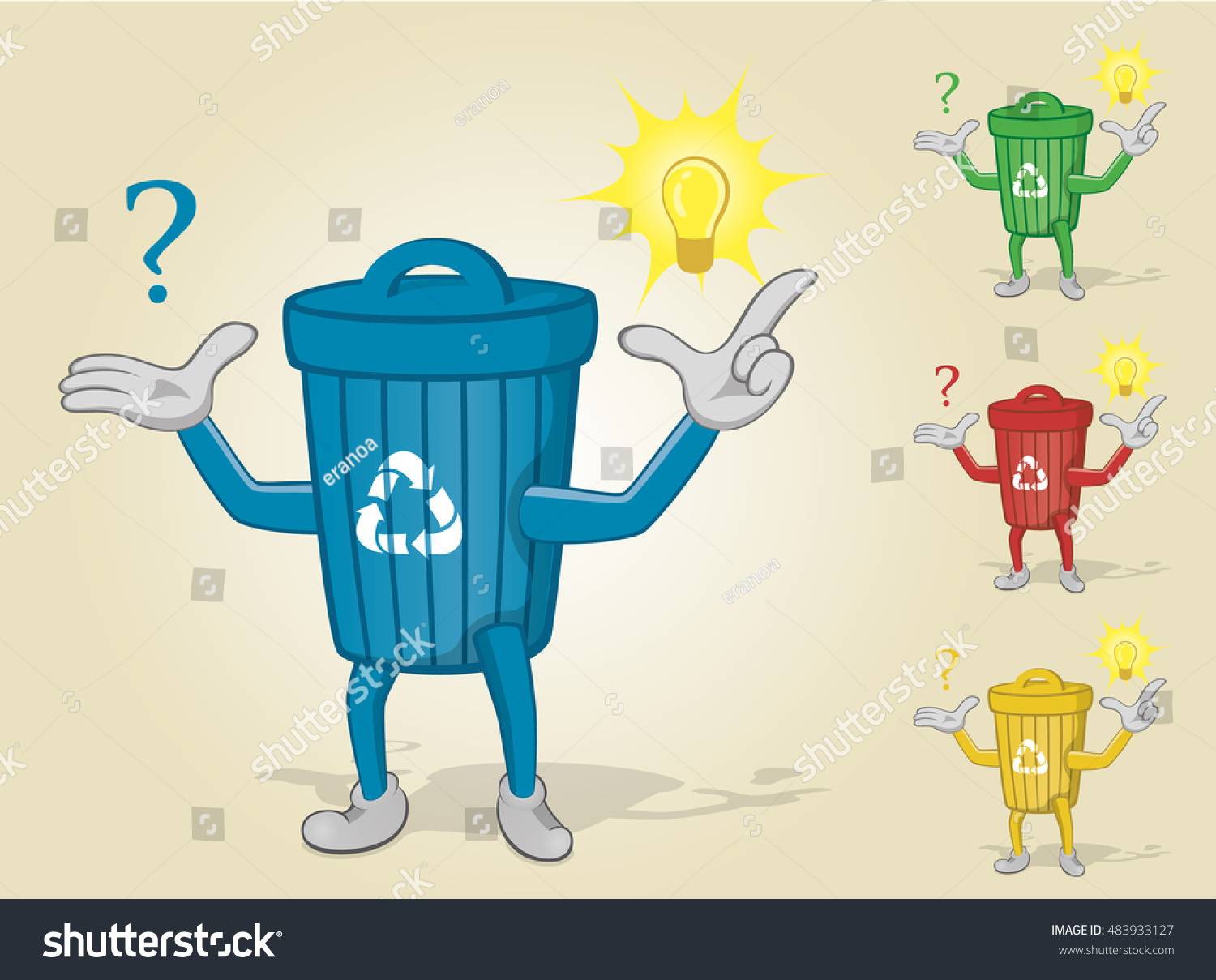 Recycle Bin Question Answer Stock Vector (Royalty Free) 483933127