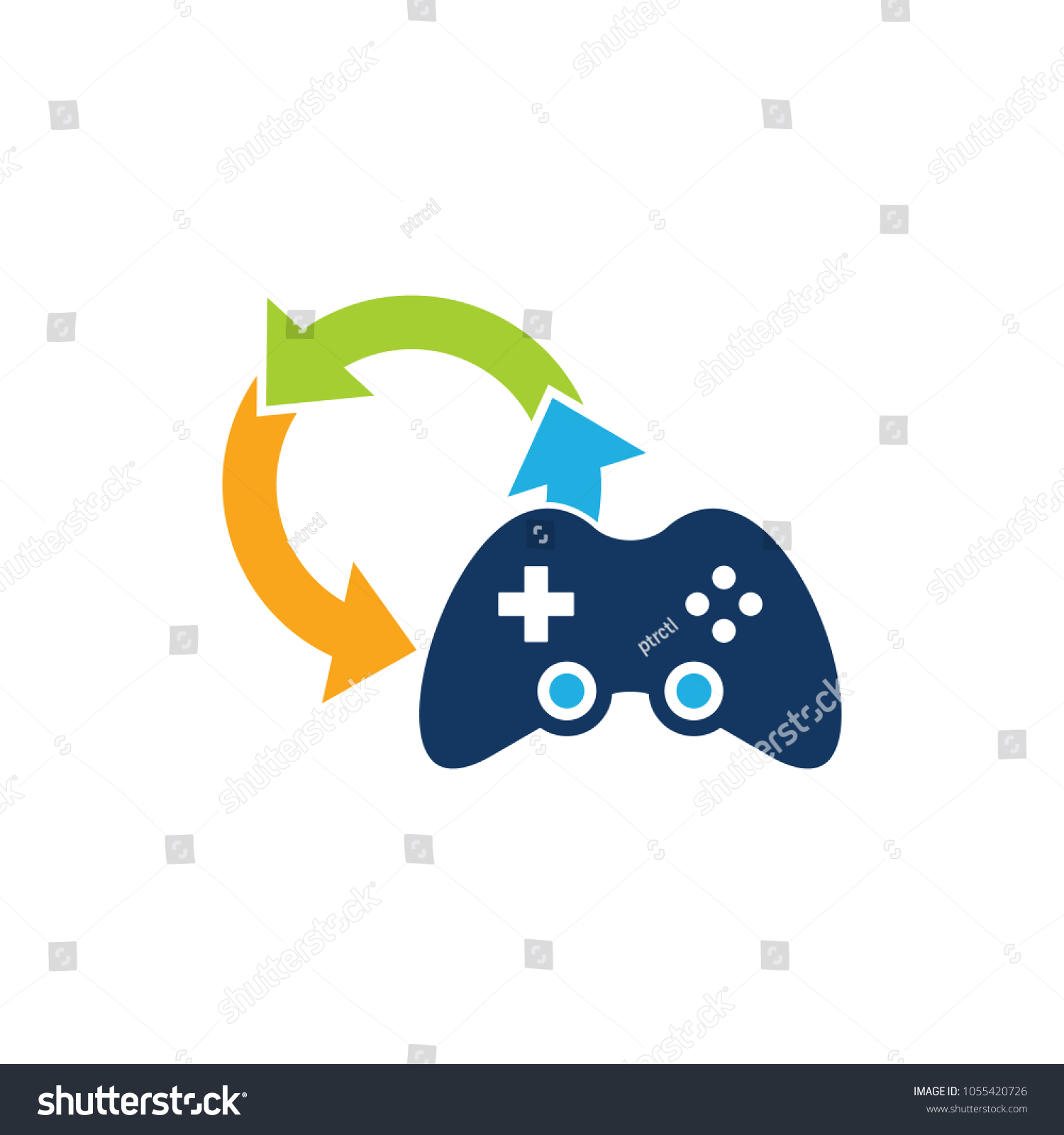 Recycle Game Logo Icon Design Stock Vector (Royalty Free) 1055420726 ...
