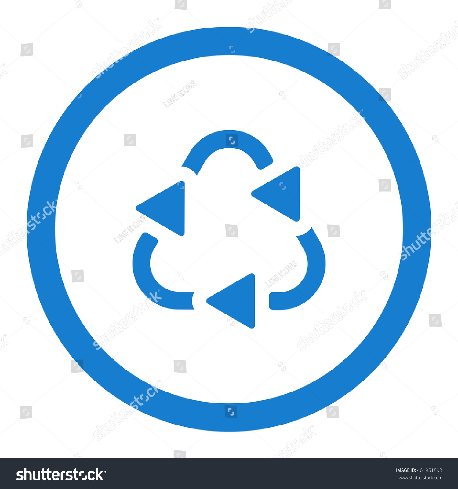 Recycle Icon Flat Design Style Stock Vector (Royalty Free) 461951893 ...