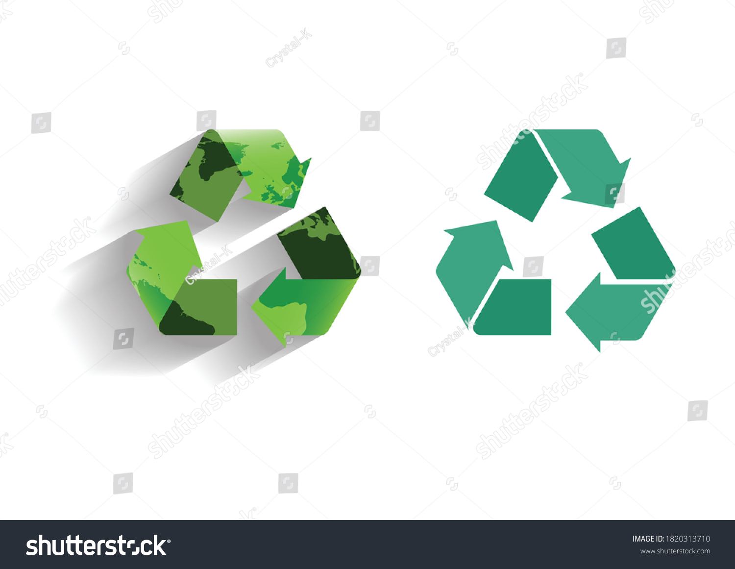 Recycle Icon Logo Vector Illustration Stock Vector (Royalty Free ...