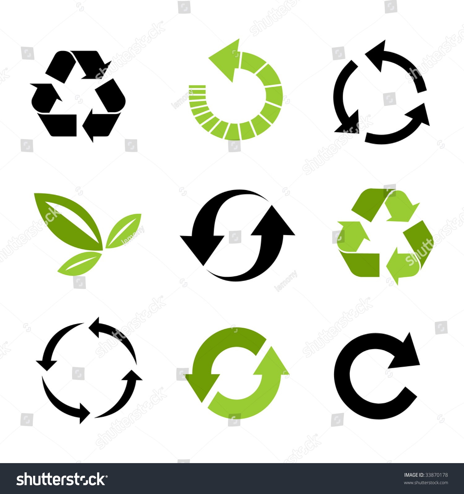 Recycle Icons Stock Vector (Royalty Free) 33870178 | Shutterstock