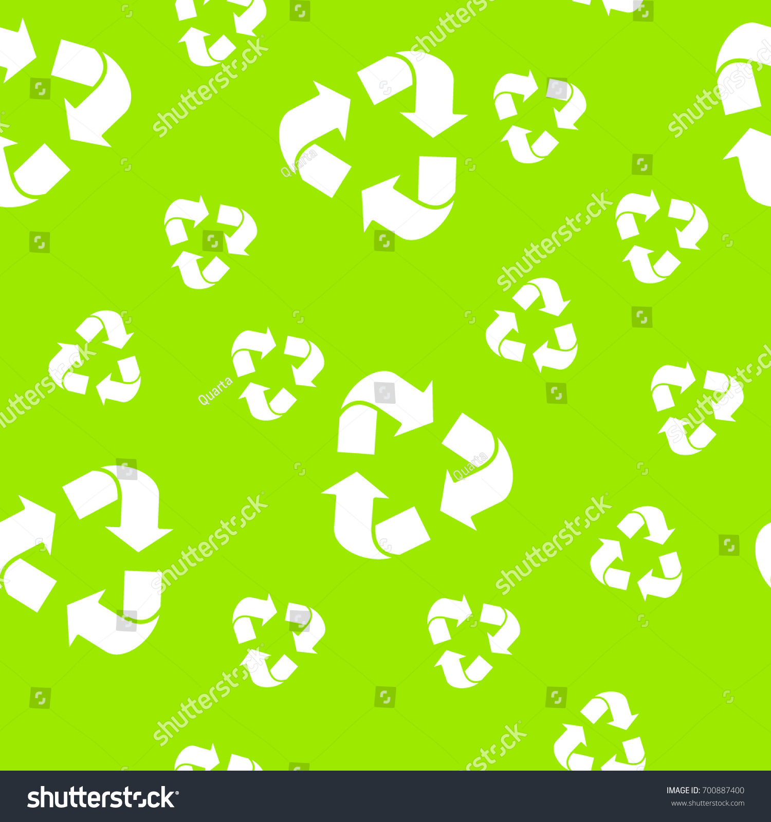 Recycle Pattern Seamless Ecology Pattern Flat: vector de stock (libre ...