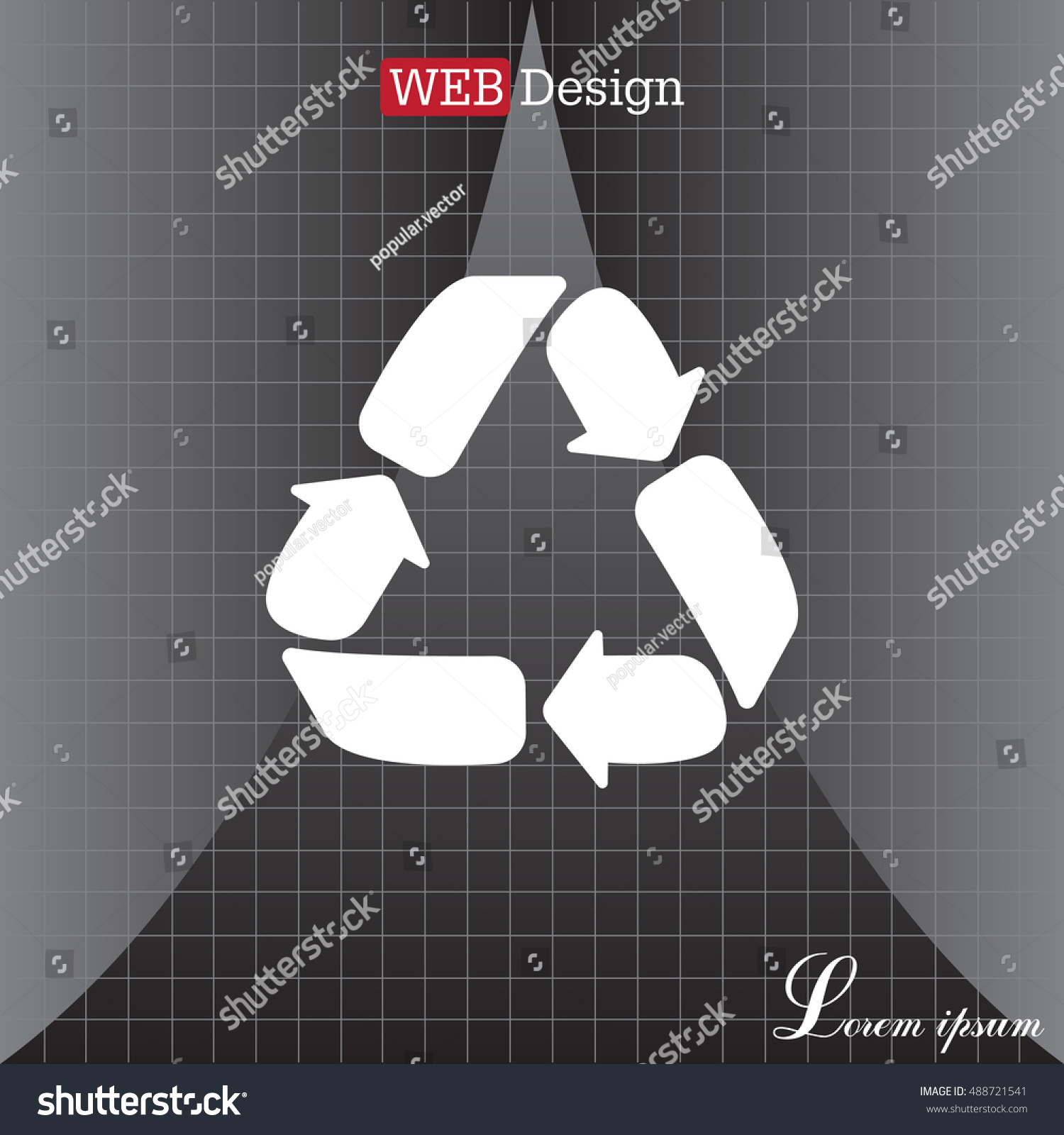 Recycle Sign Isolated Stock Vector (Royalty Free) 488721541 | Shutterstock