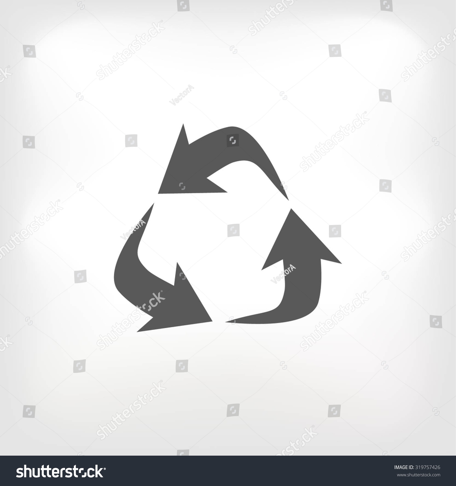 Recycle Sign Vector Icon Stock Vector (Royalty Free) 319757426 ...