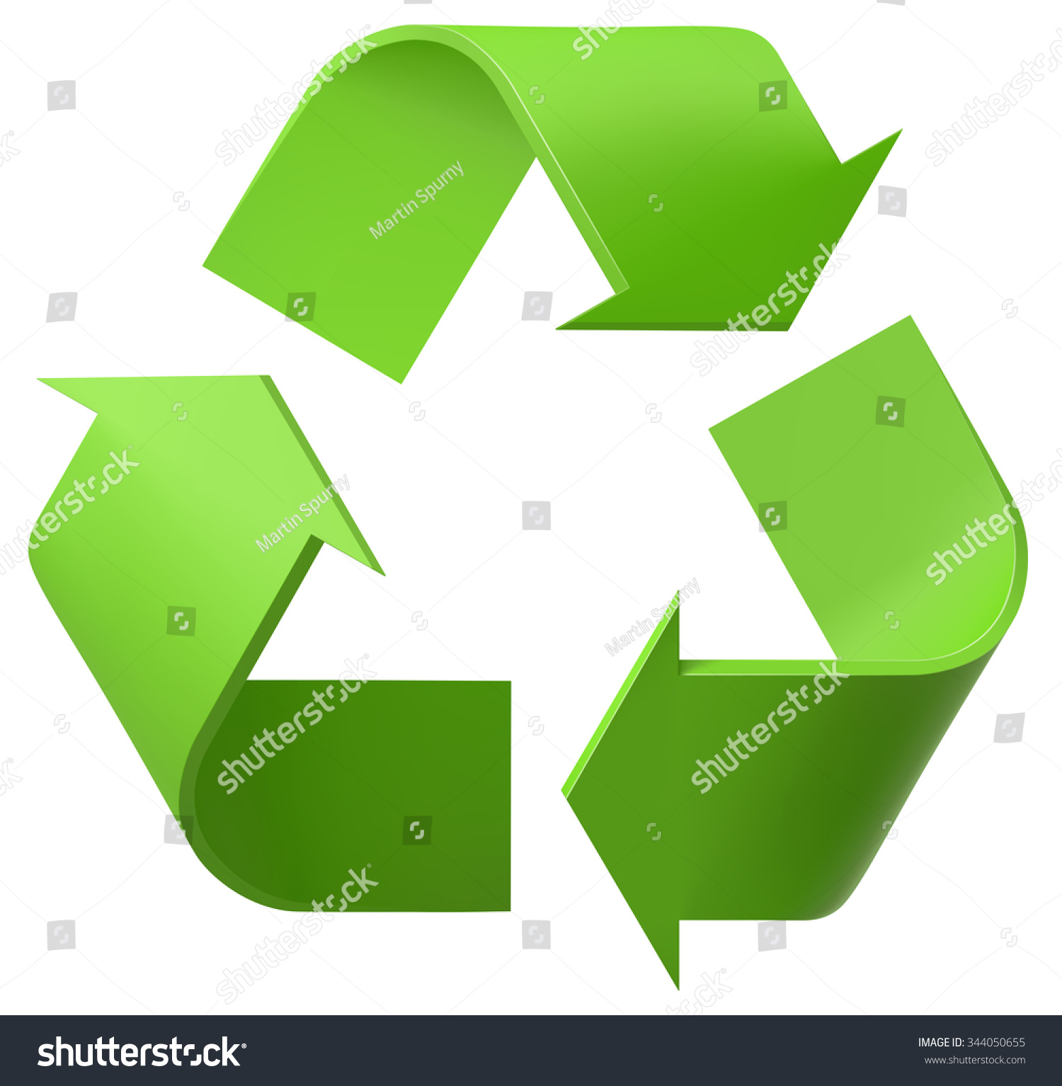 Recycle Symbol 3d Shape 스톡 벡터(로열티 프리) 344050655