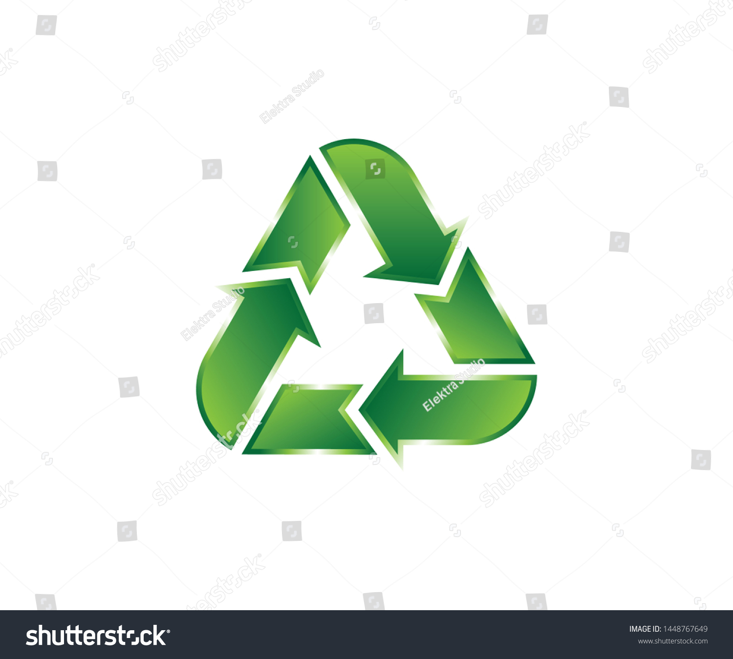 Recycle Symbol Eco Environments Stock Vector (Royalty Free) 1448767649 ...