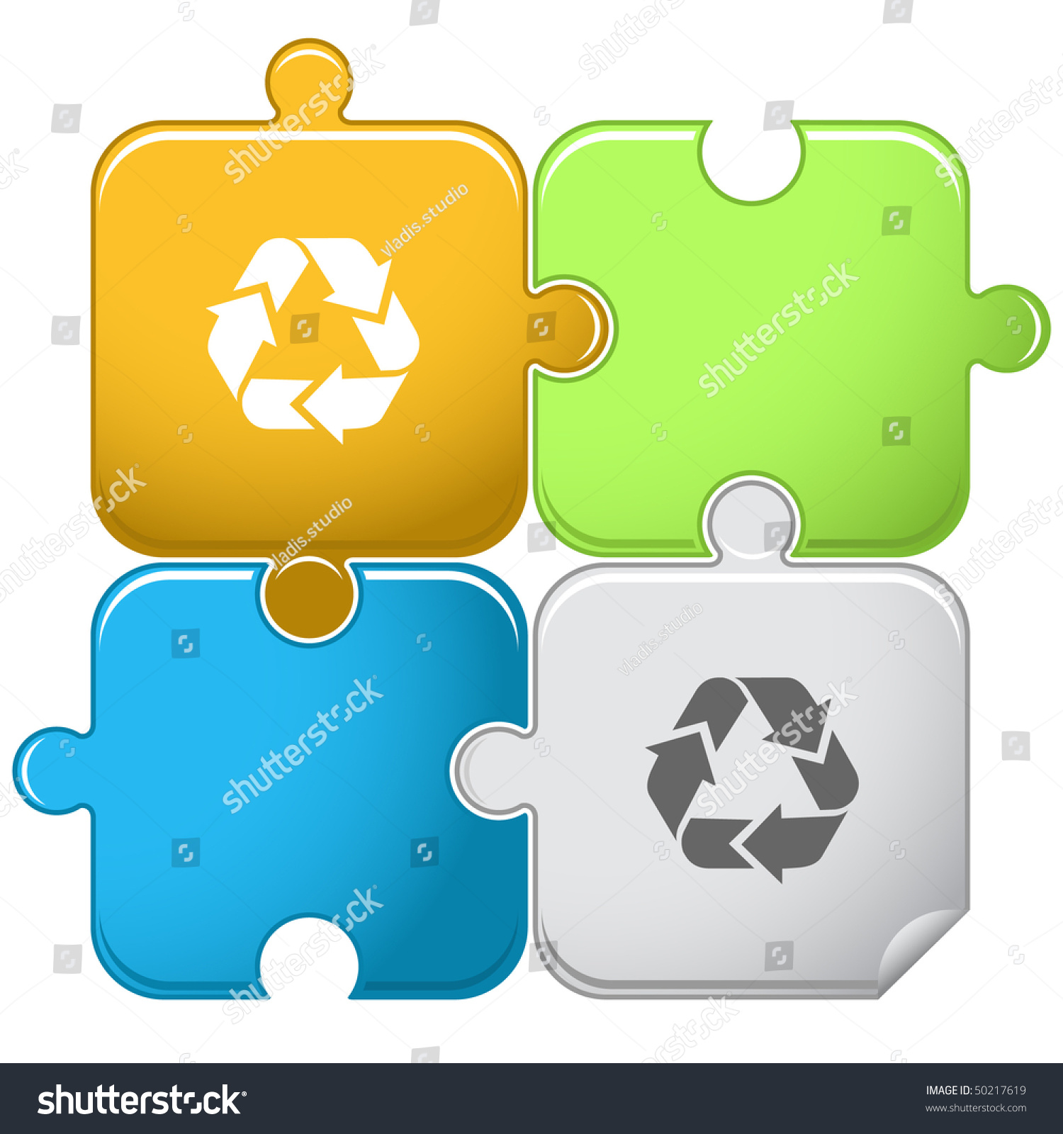 Recycle Symbol Vector Puzzle Stock Vector (Royalty Free) 50217619 ...