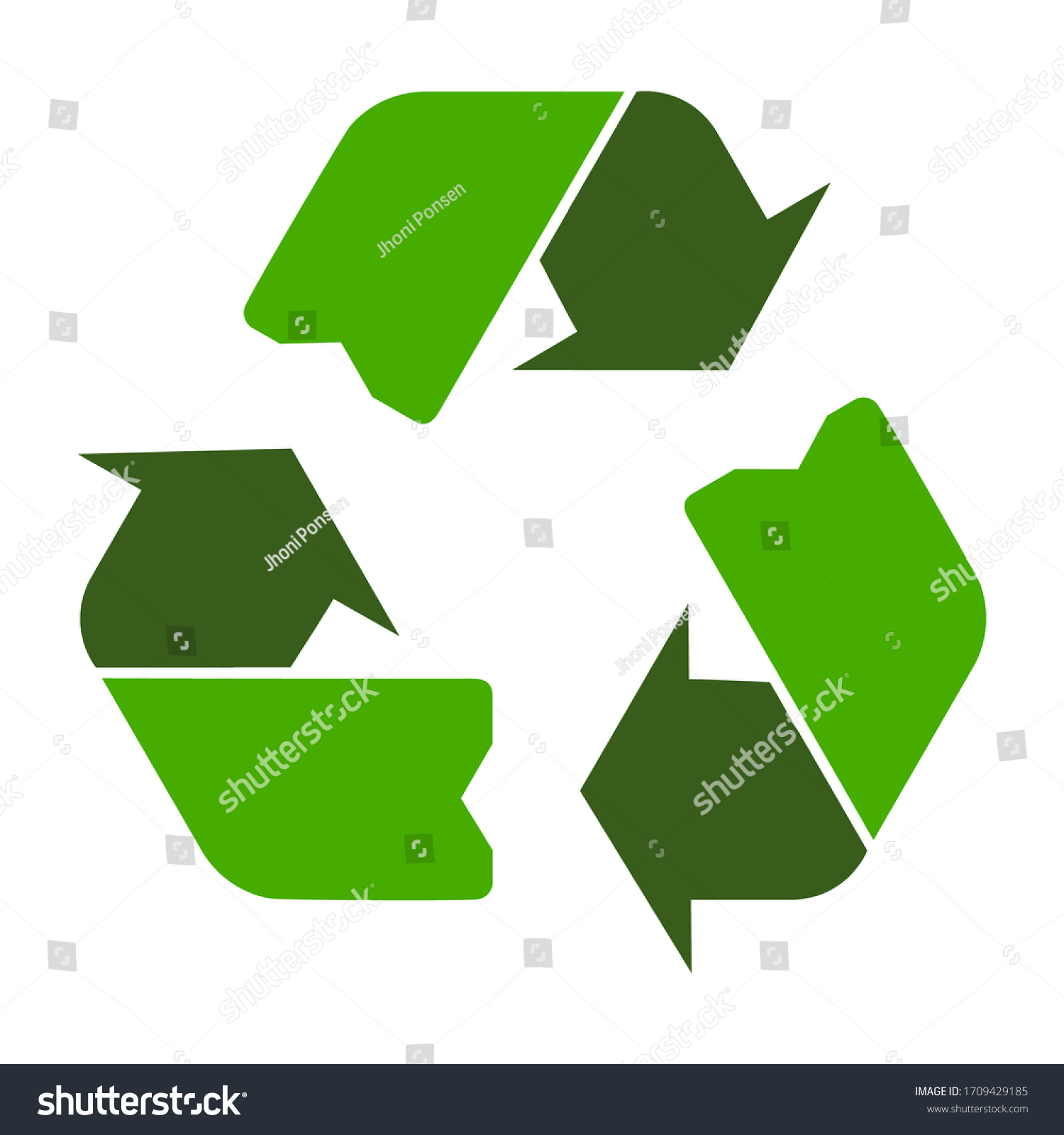 Recycled Design Flat Style Stock Vector (Royalty Free) 1709429185