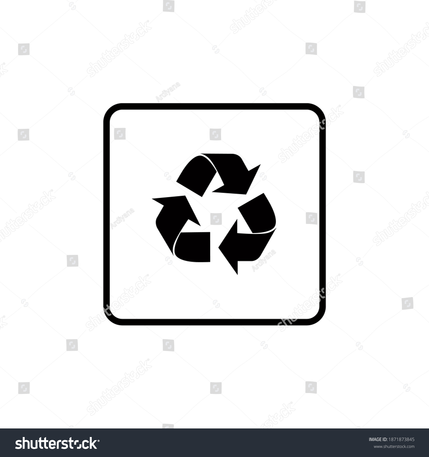 Recycled Icon Vector Graphics Stock Vector (Royalty Free) 1871873845